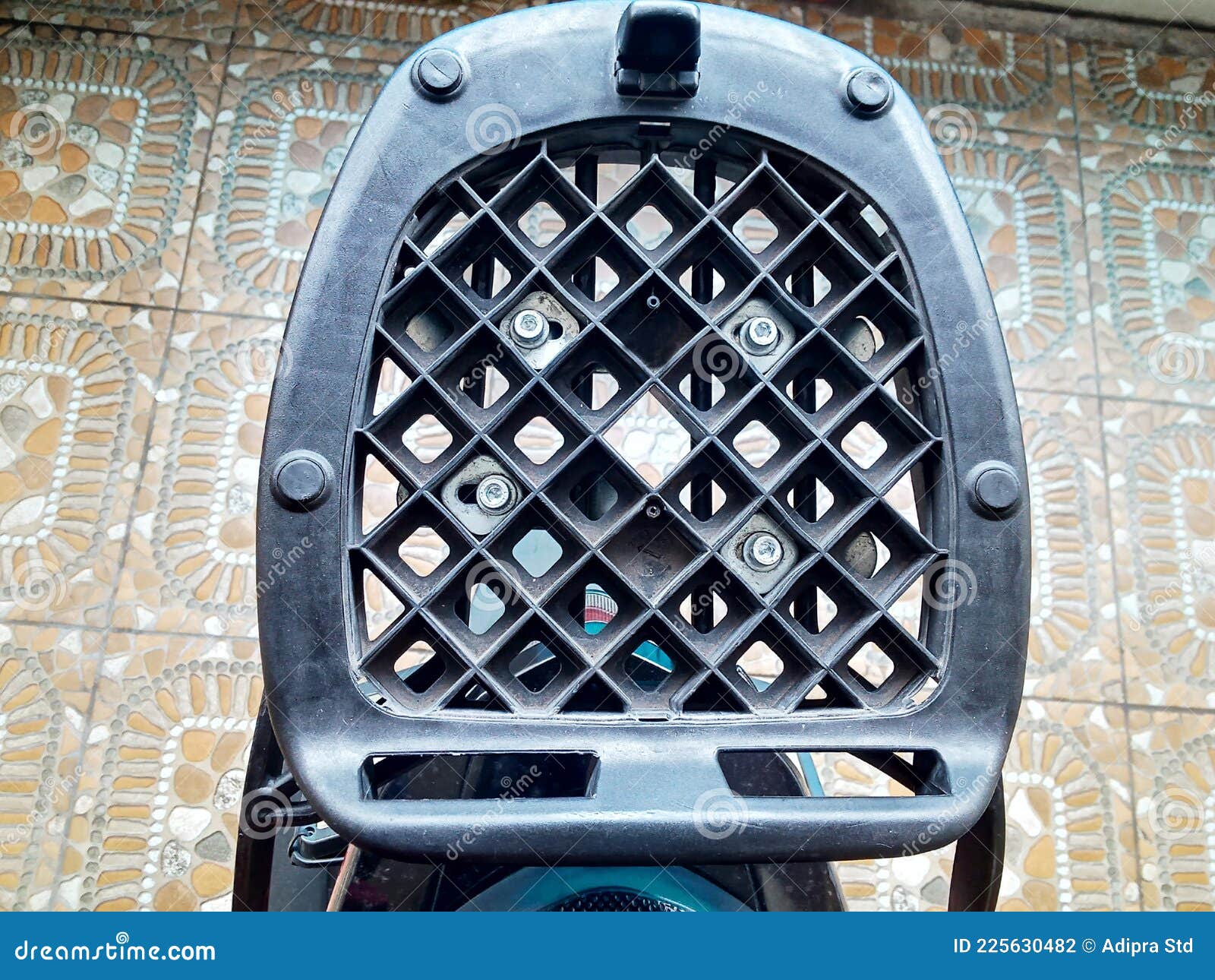 Black Bracket for Motorcycle Box Stock Photo - Image of maneuverability ...