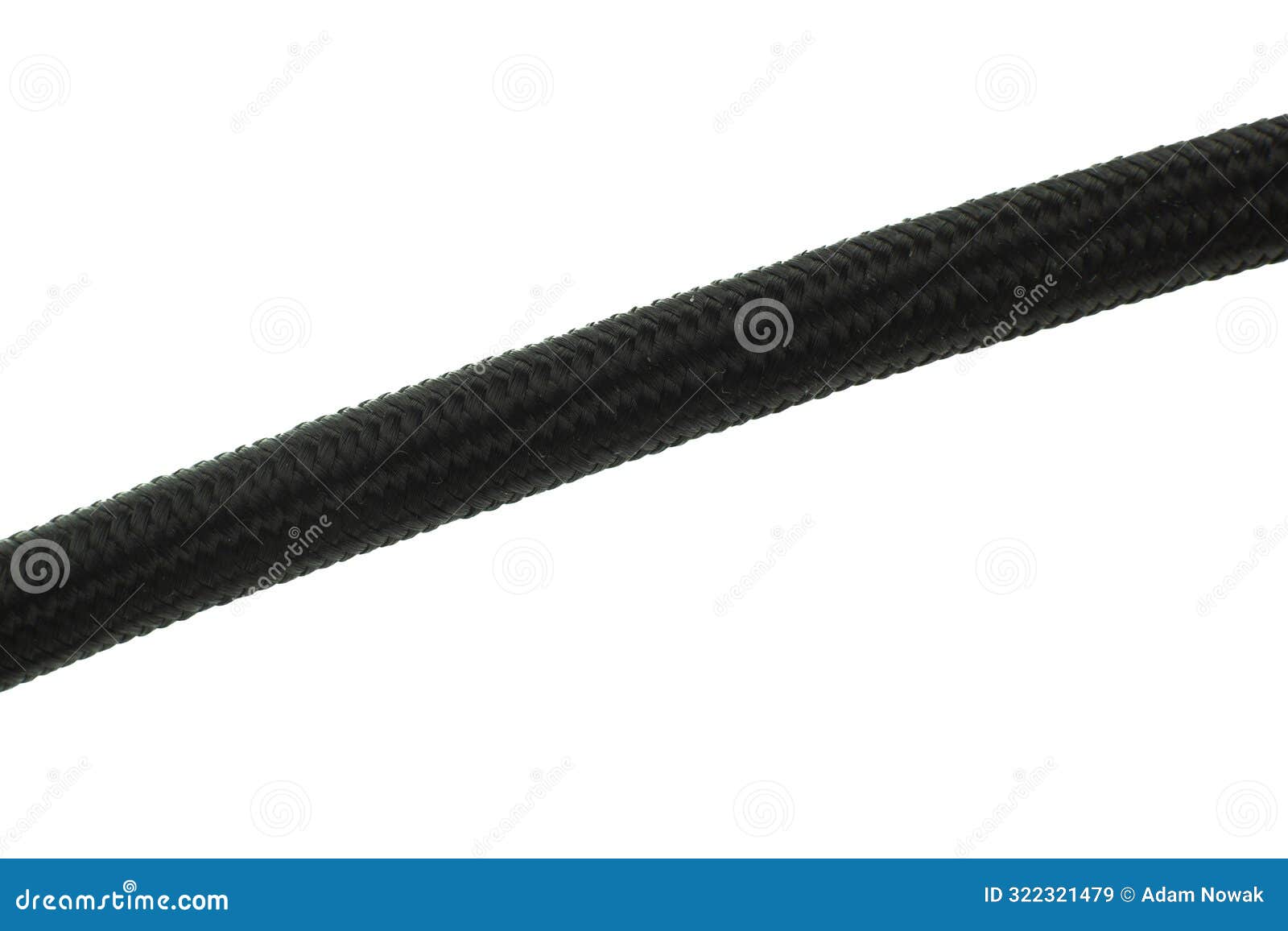 Black Braided Electrical Cable Close-Up Stock Image - Image of sheath ...