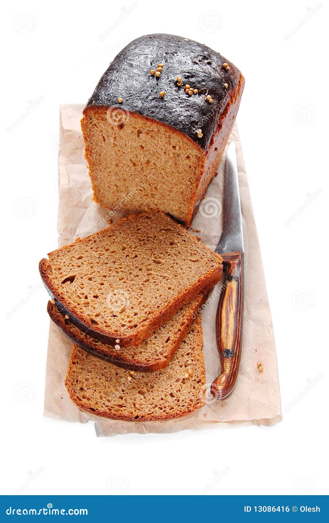 Black Bread stock photo. Image of grain, dinner, organic - 13086416
