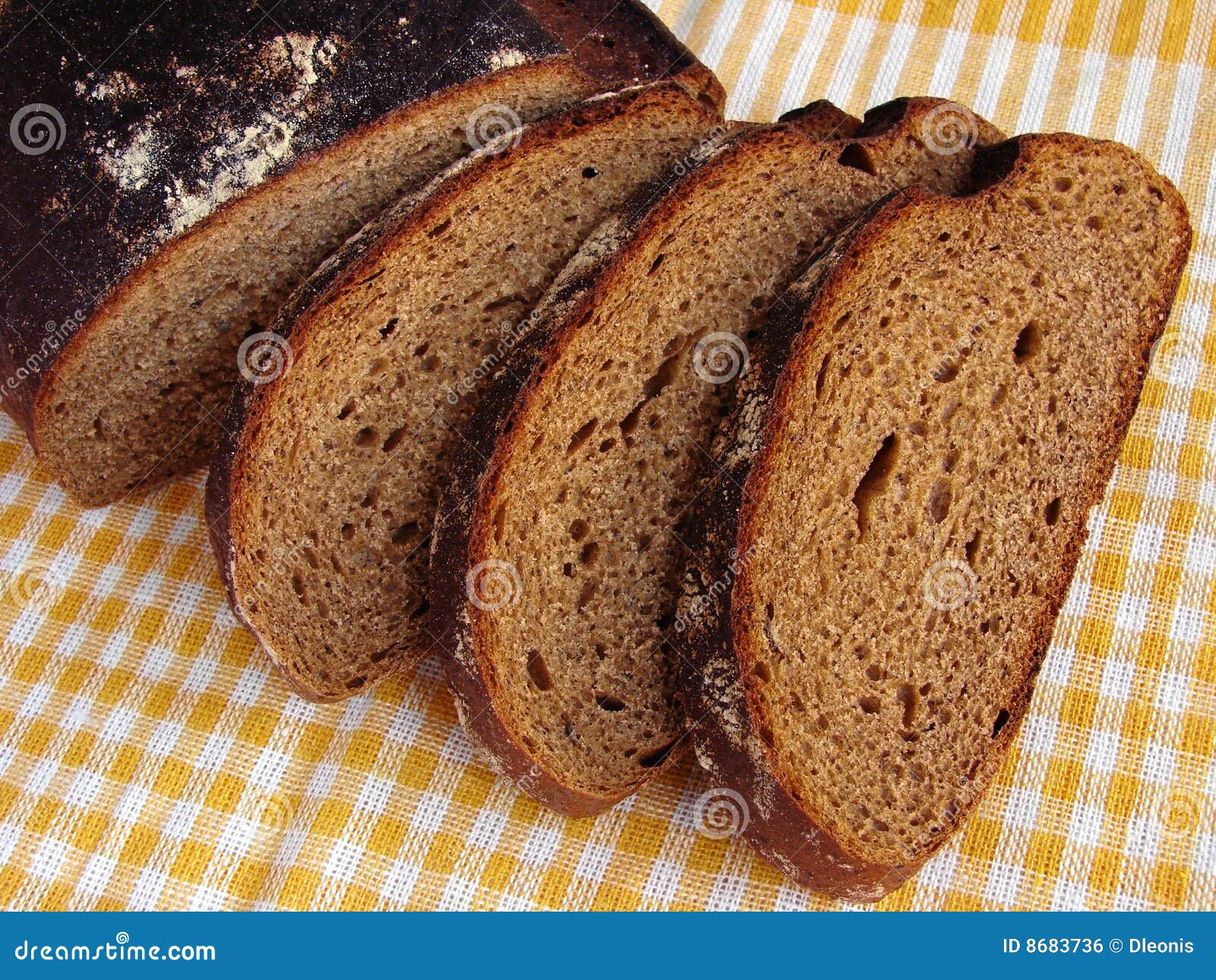 Black bread stock photo. Image of healthy, eating, napkin - 8683736
