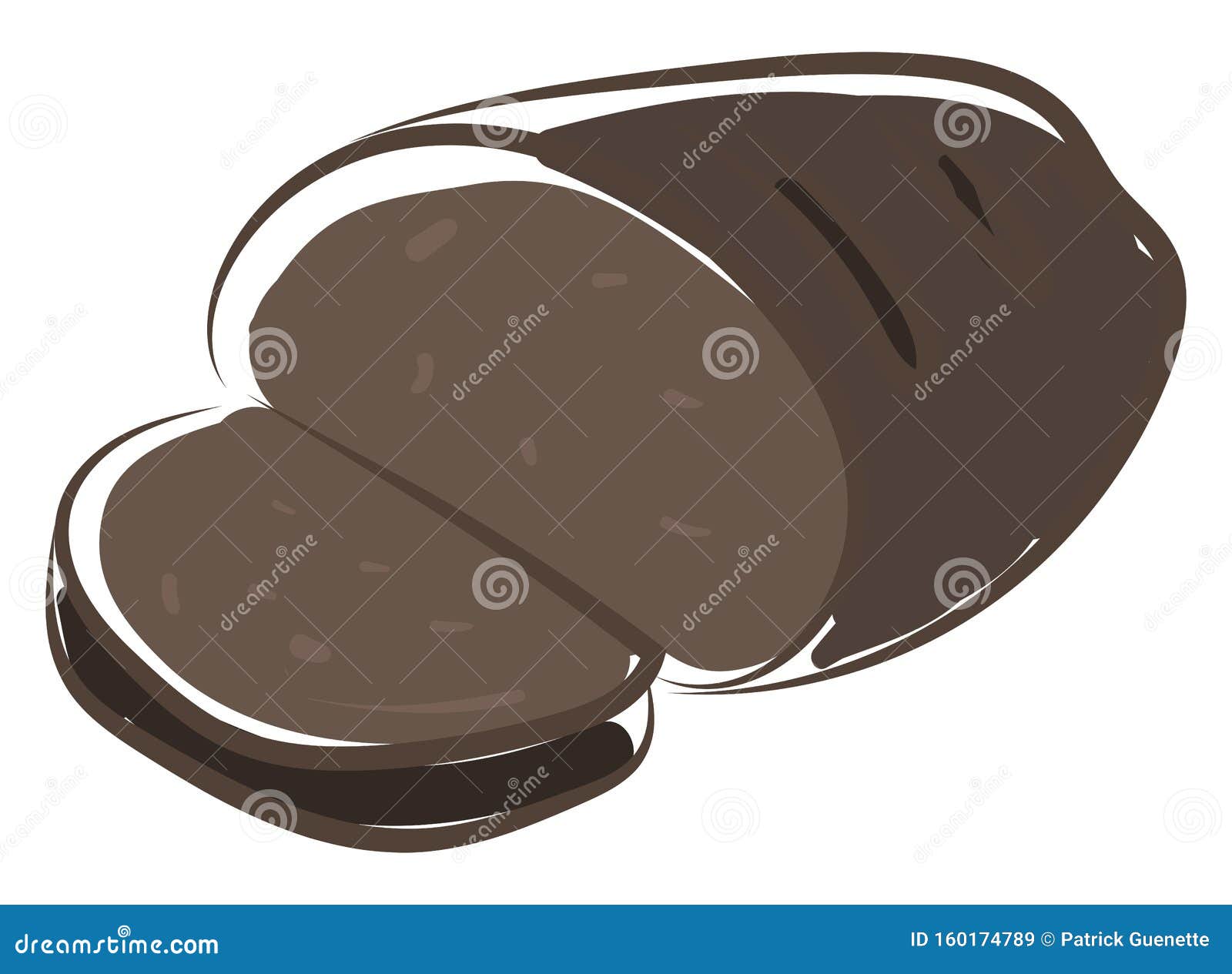 Black Bread, Illustration, Vector Stock Vector - Illustration of fast ...