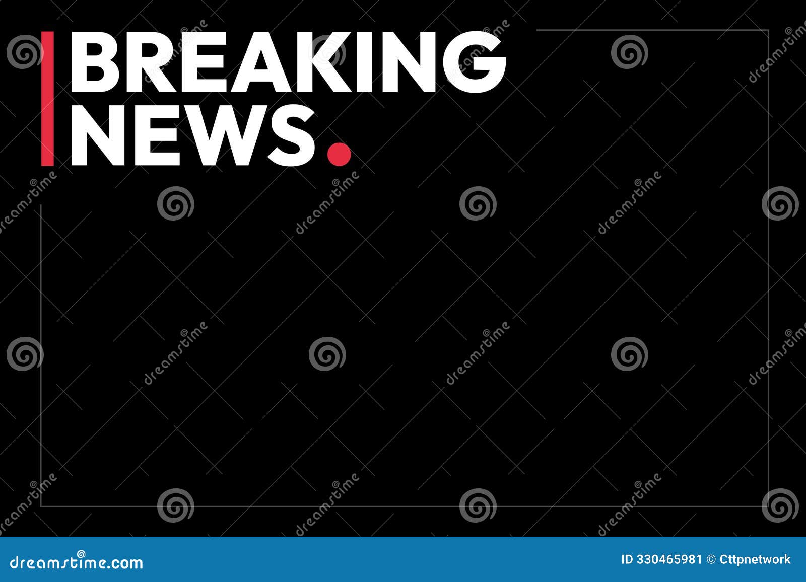 Black Breaking News Screen with Copy Space in the Center, Minimalist ...