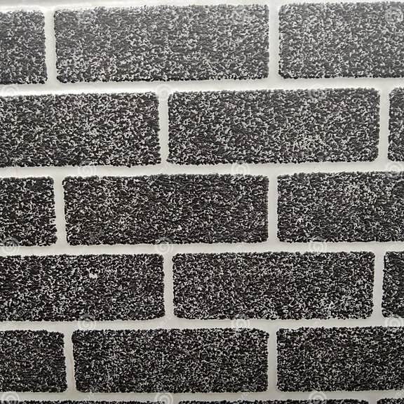 The Black Brick Pattern with Rough White Spots, with White Grout Forms ...