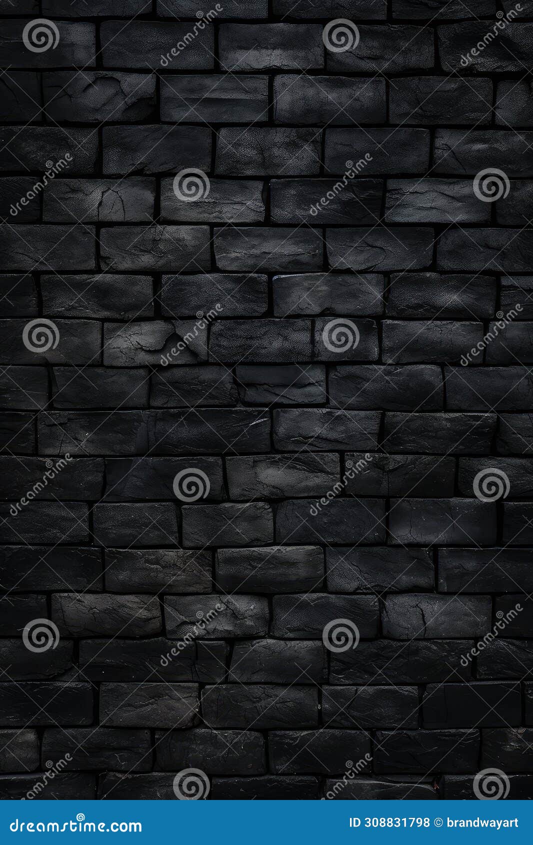 Black Brick Wall with White Light Stock Illustration - Illustration of ...