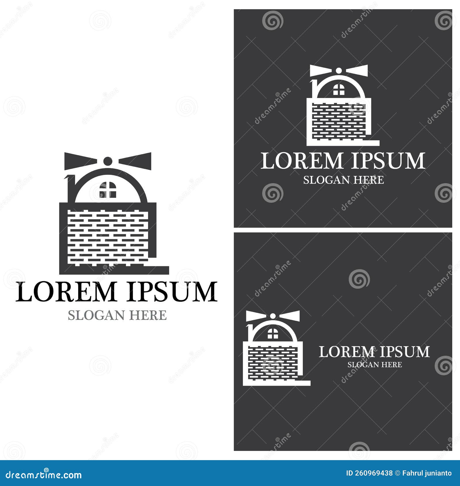 Black Brick Wall Logo Vector Template Stock Vector - Illustration of ...