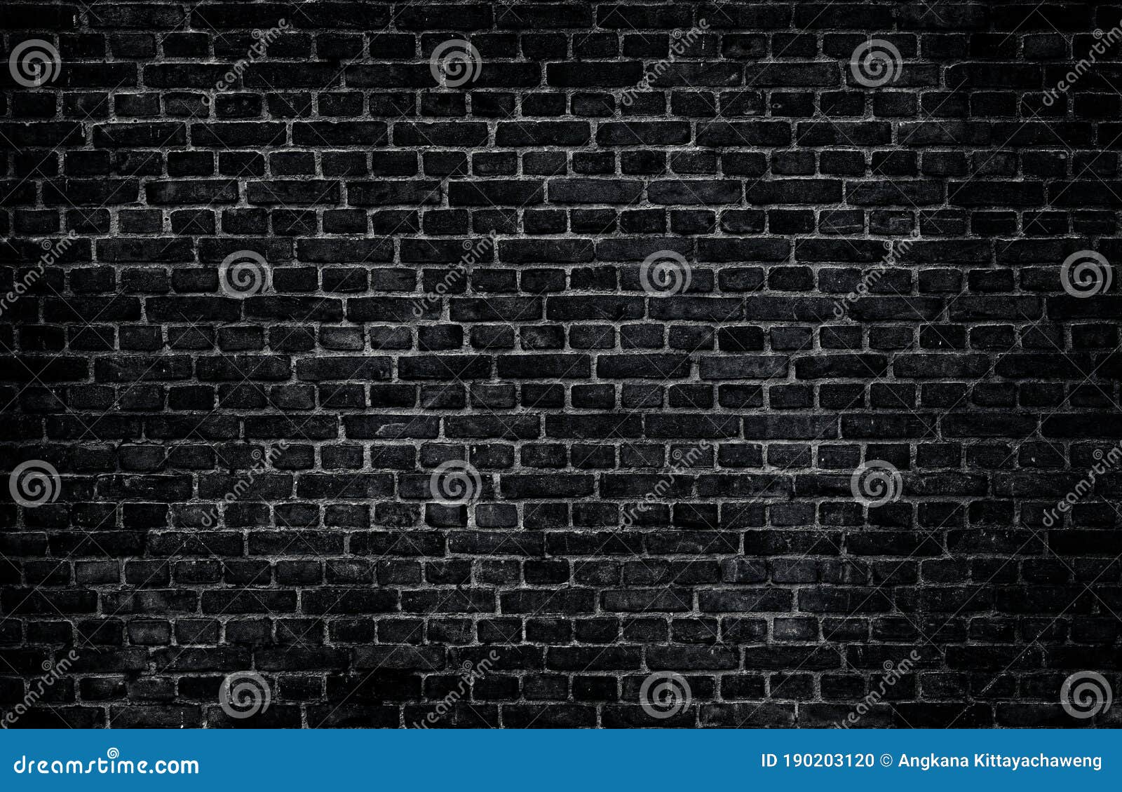 Black Brick Wall Texture Background For Interior Decoration Foto De