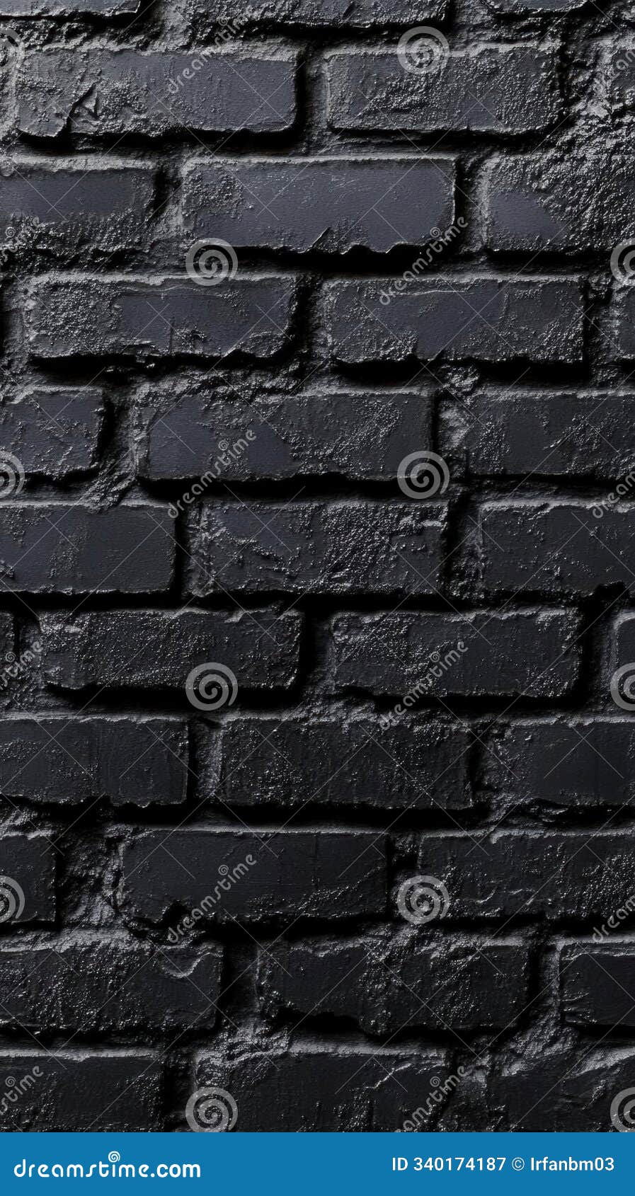 Black Brick Wall Texture - Seamless Pattern for Design Stock ...