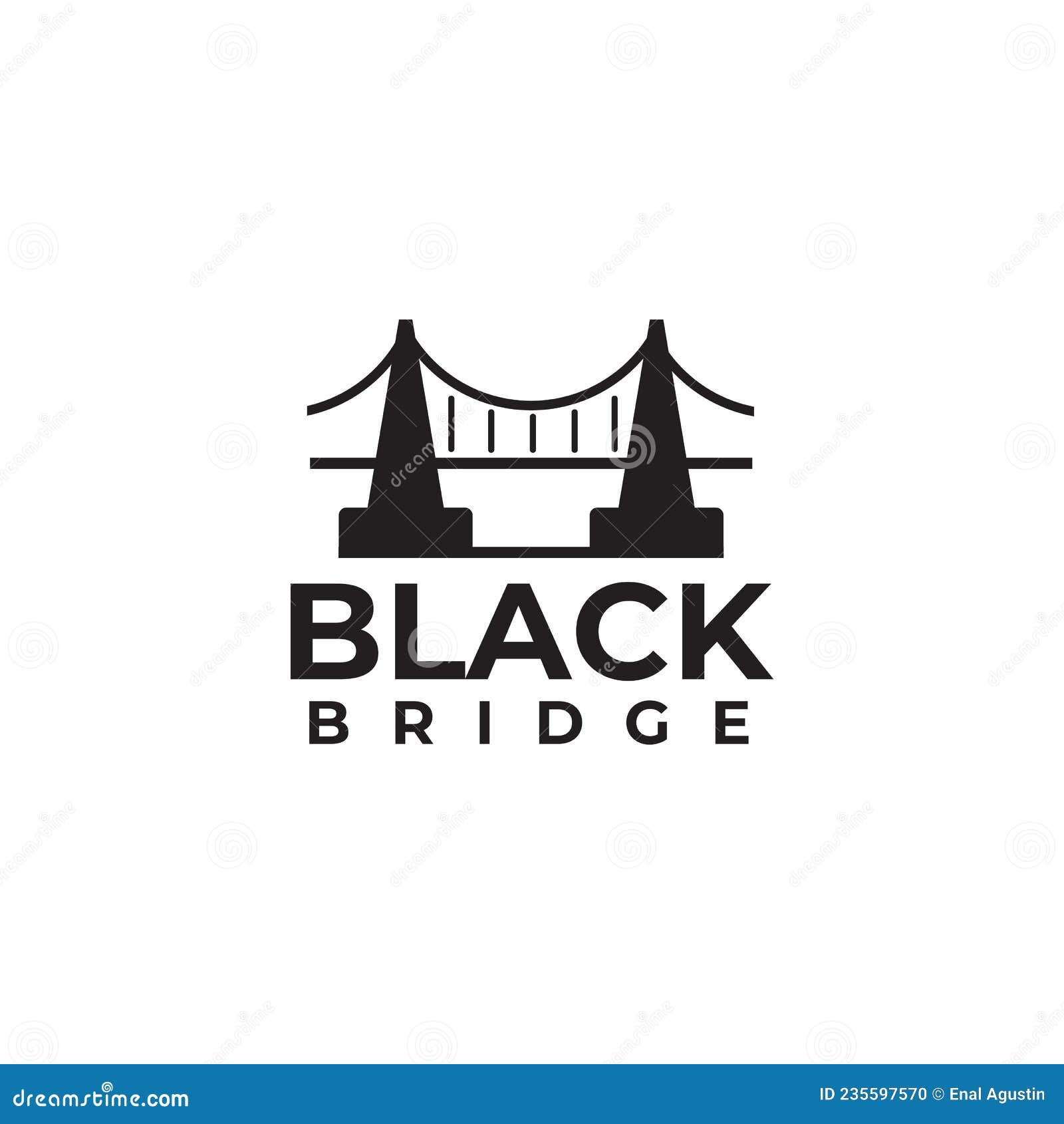 Black Bridge Icon Logo Design Stock Vector - Illustration of line, arch ...