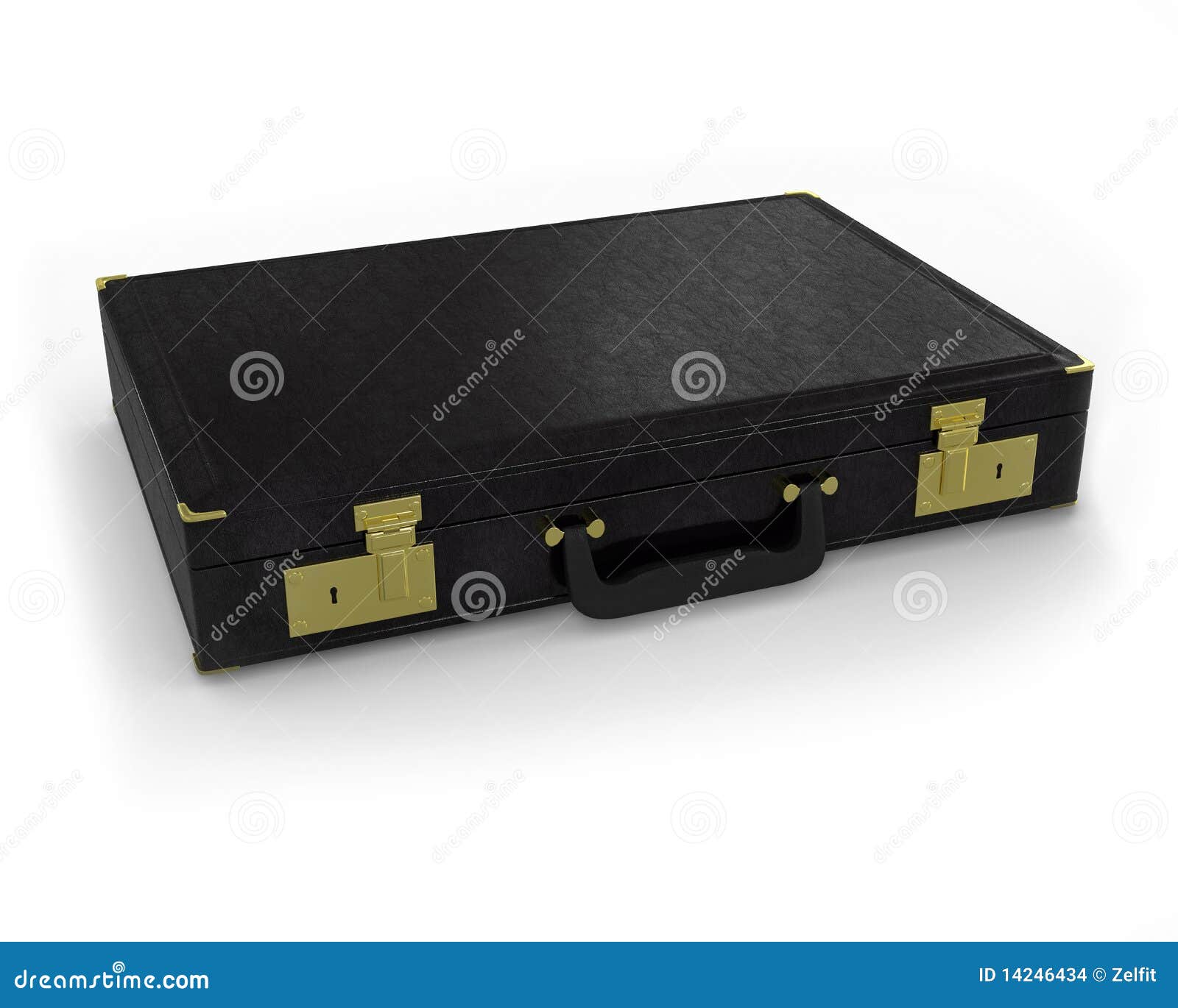 Black briefcase stock photo. Image of closed, container - 14246434