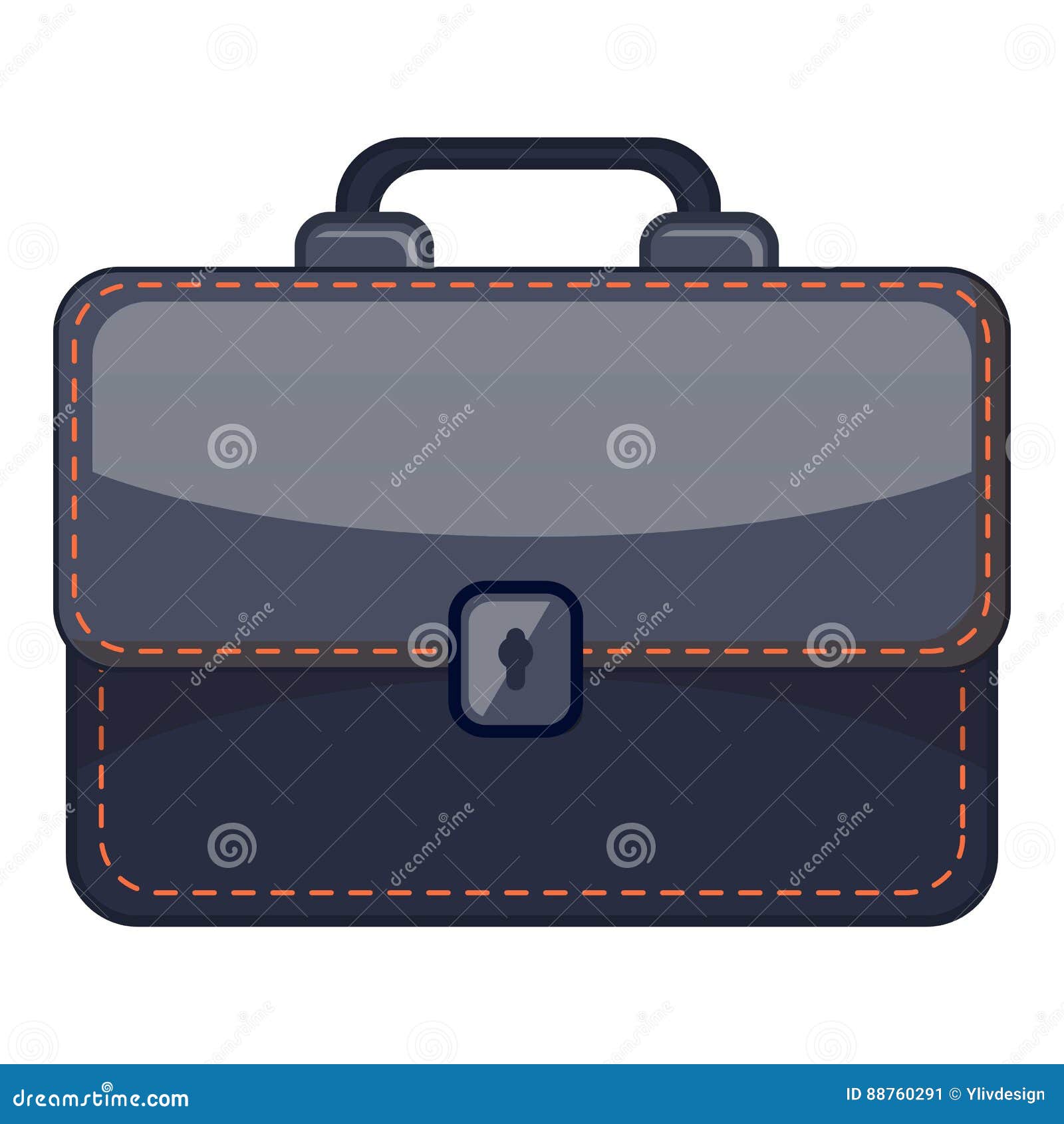 Black Briefcase Icon, Cartoon Style Stock Vector - Illustration of ...