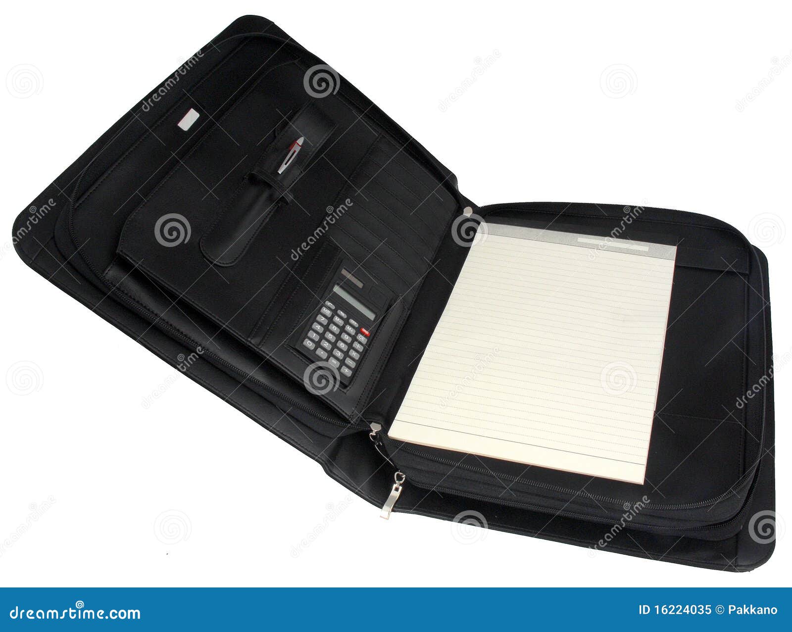 Black briefcase Opened stock image. Image of luggage - 16224035