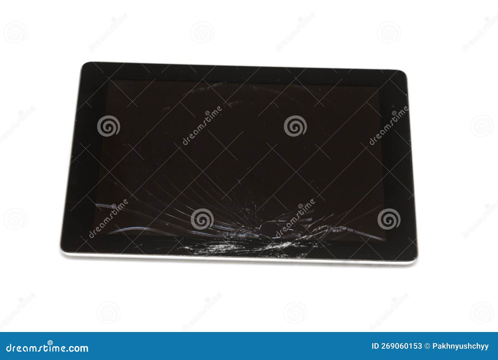 A Broken Tablet With A Swollen Battery And A Dirty Screen Royalty-Free ...