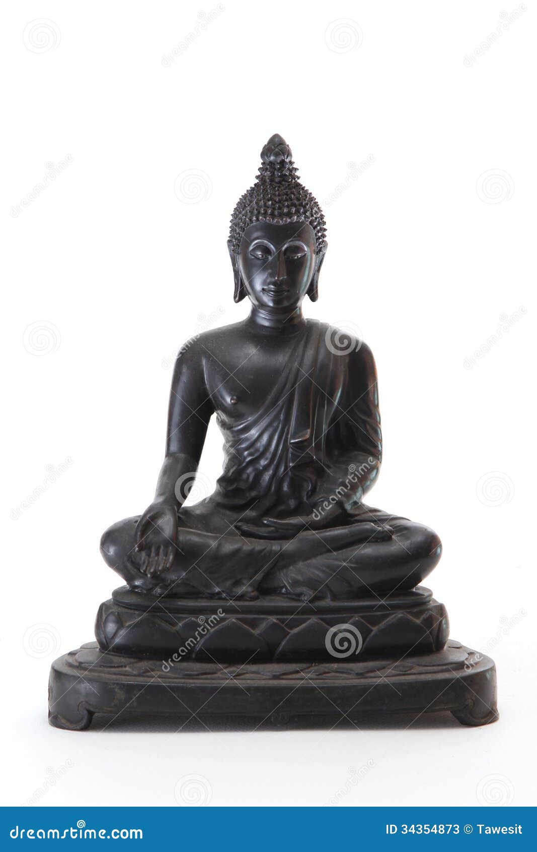 Black bronze Buddha statue stock image. Image of religion - 34354873