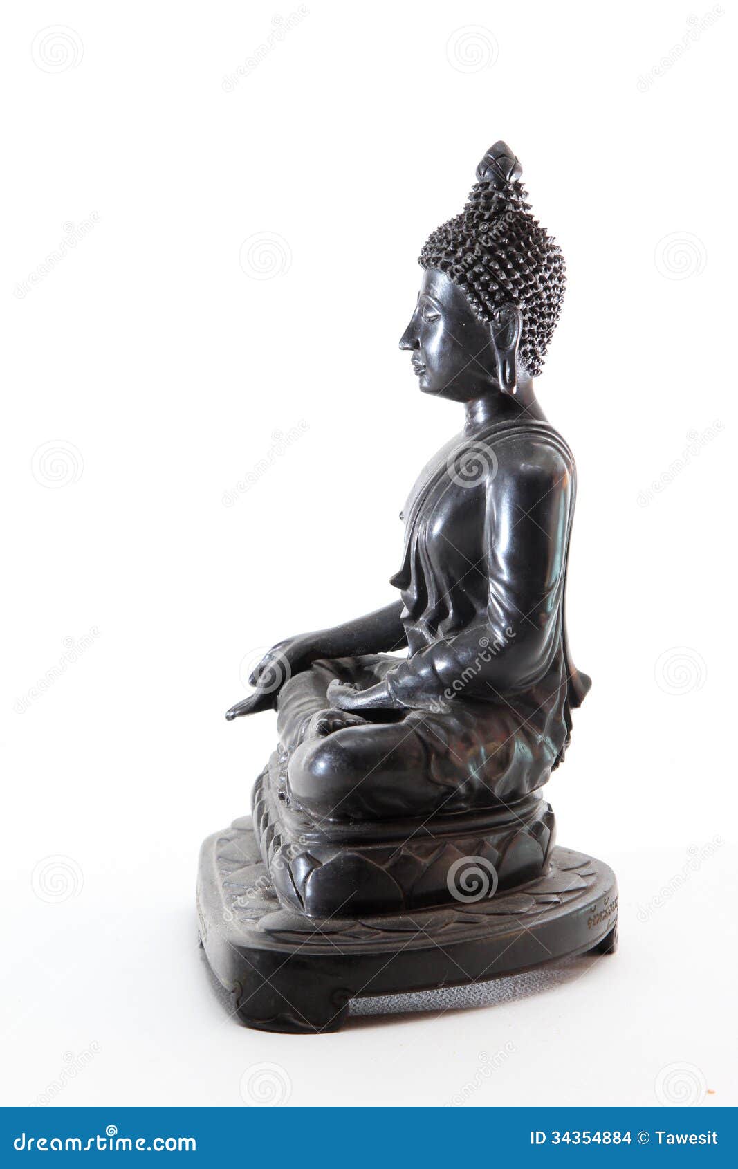 Bronze Thai Style Titan Giant Statue Isolated On White Backgrounds, One ...