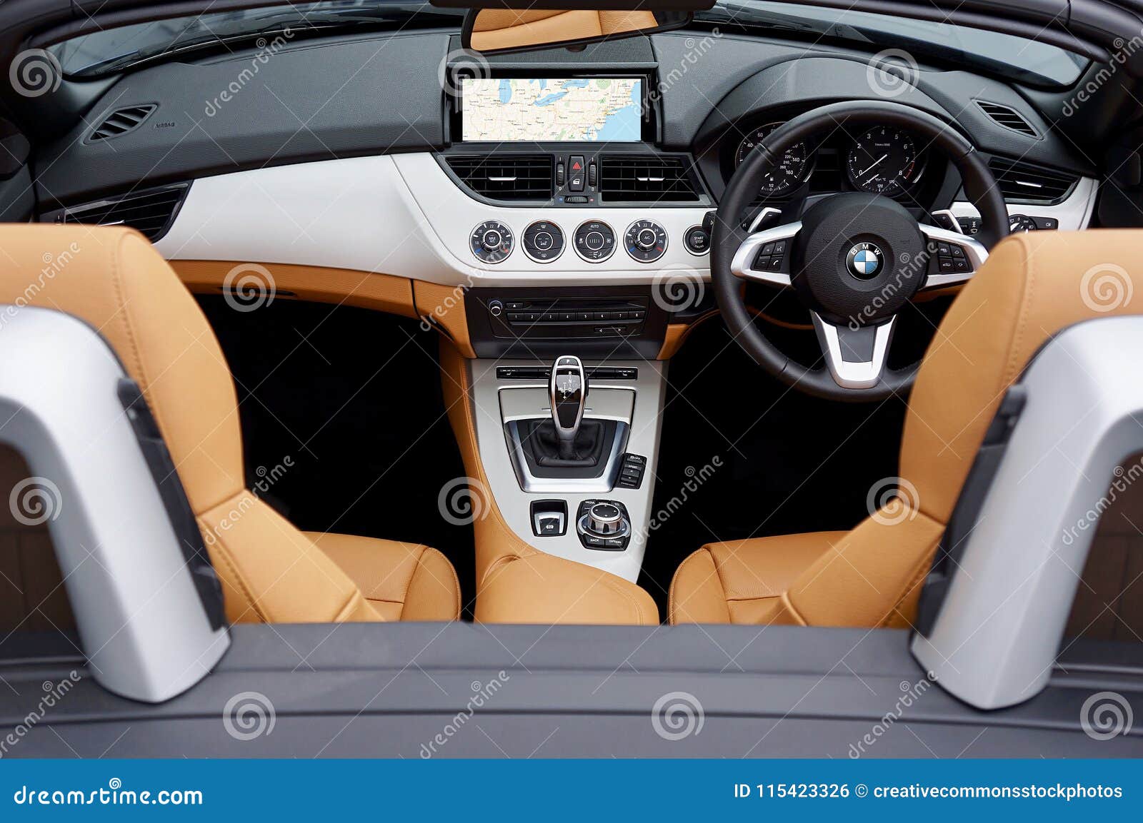 Black, Brown, And Gray Bmw Car Interior View Picture. Image: 115423326