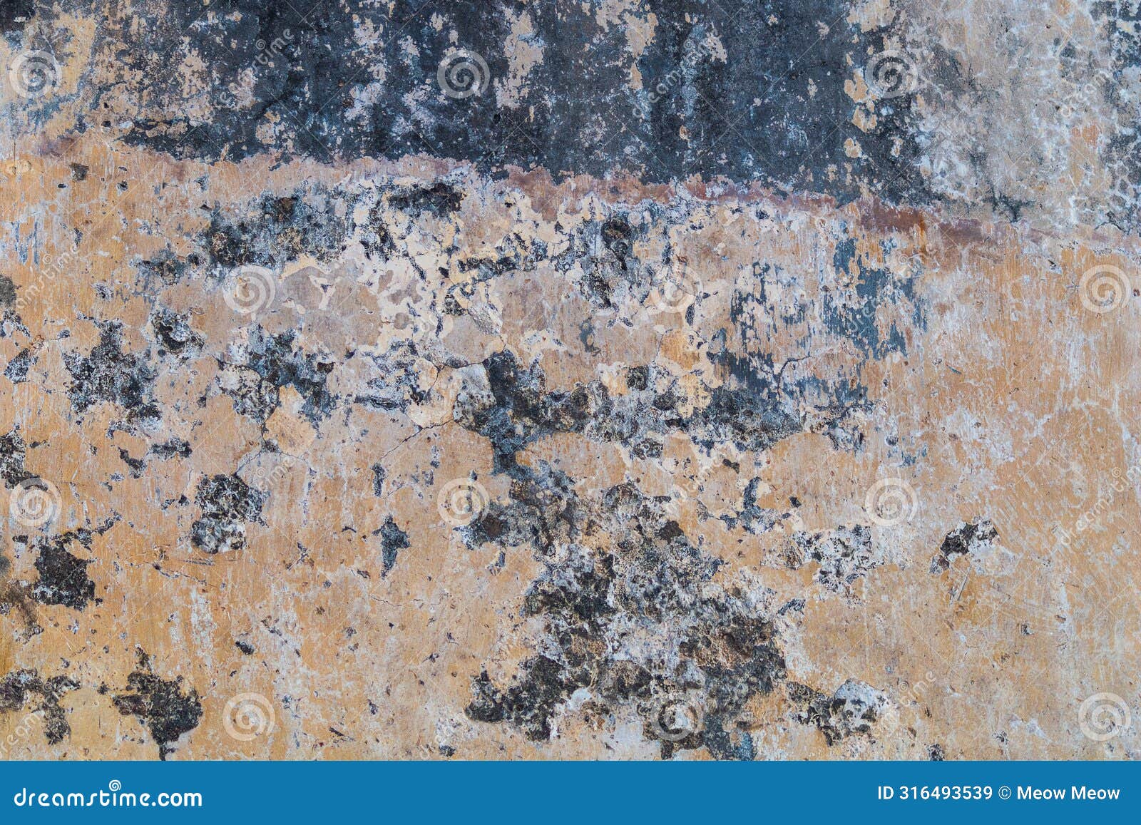 Black and Brown Surface of a Fuzzy Wall with Cracks Stock Image - Image ...