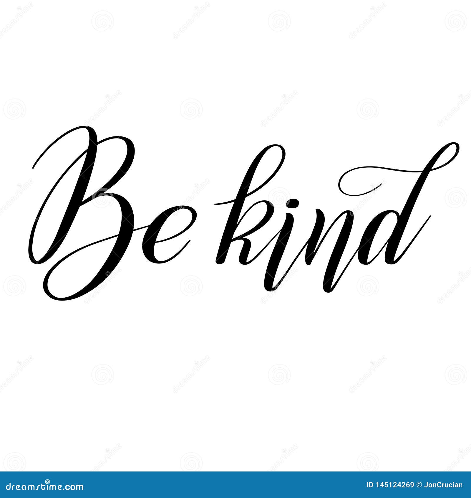 Be Kind. Bounce Hand Lettering. Stock Vector - Illustration of ...