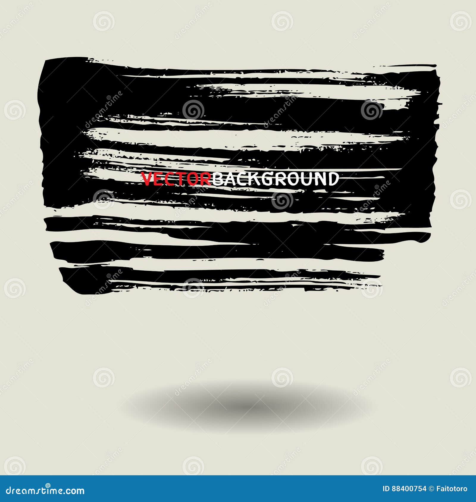 Black Brush Texture Background Set Stock Illustration - Illustration of ...