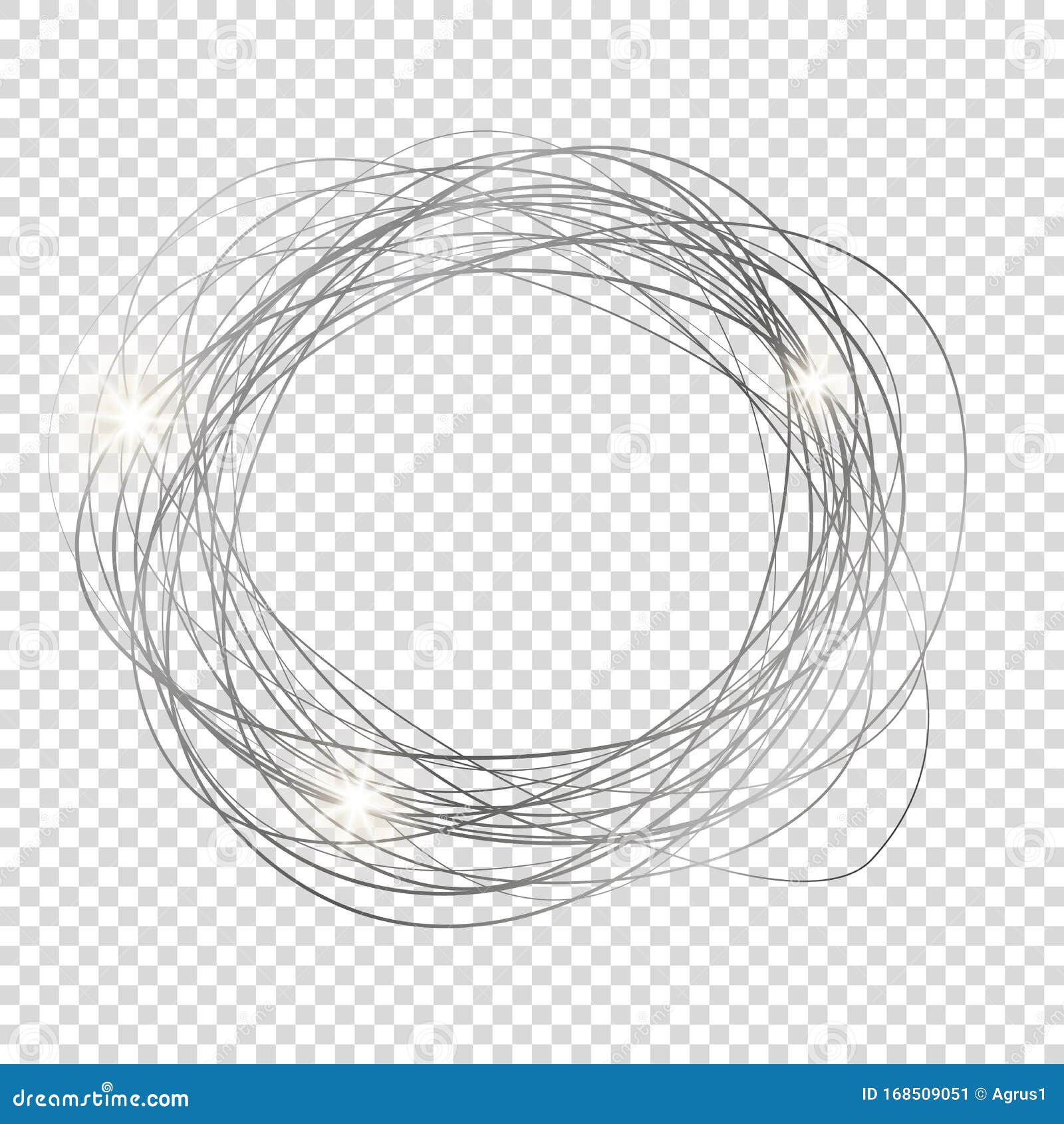 Black Brushed Round Frame on Transparent Background Stock Vector ...