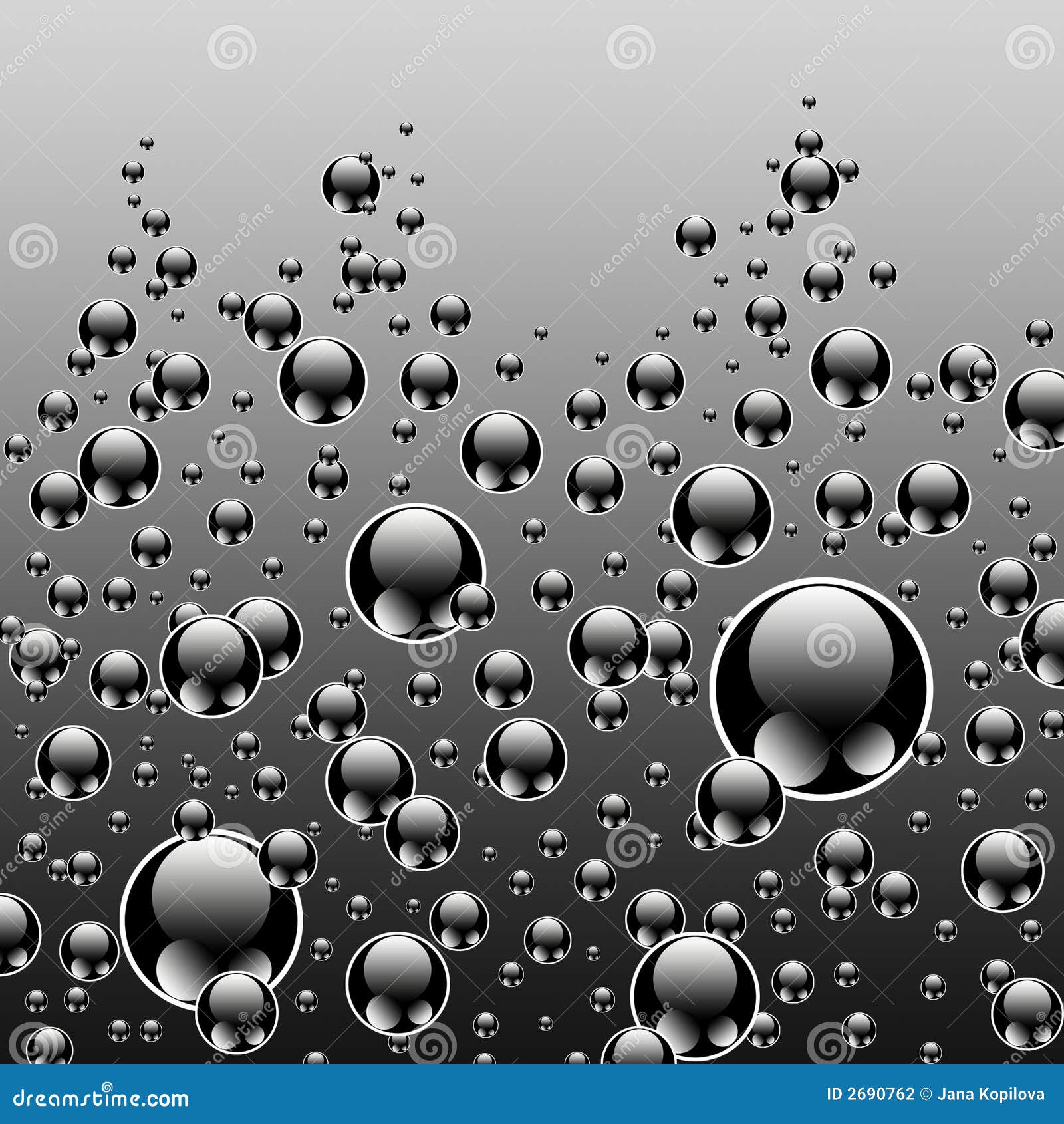 Black bubbles stock illustration. Illustration of glass - 2690762