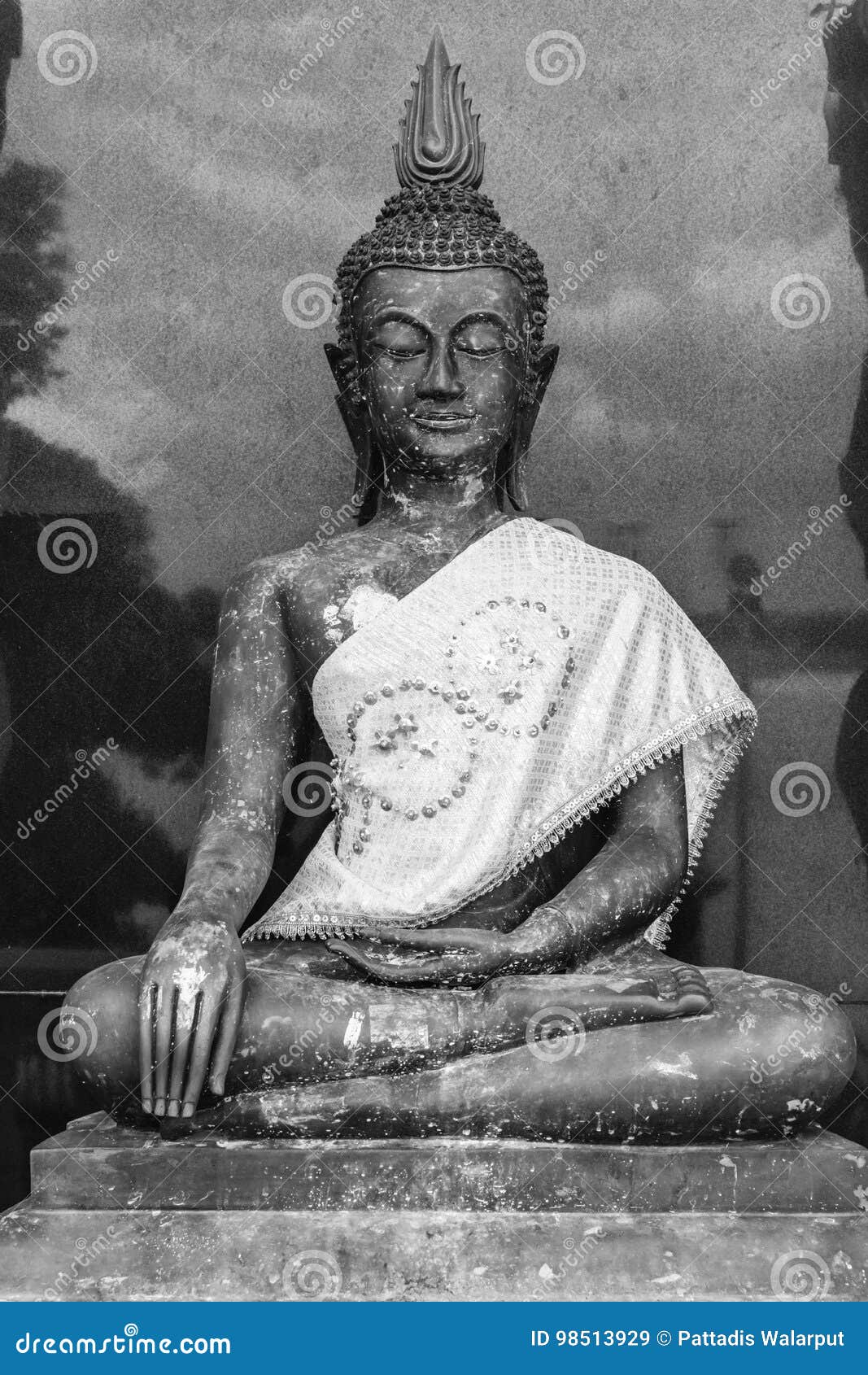 Black Buddha statue stock image. Image of face, buddha - 98513929