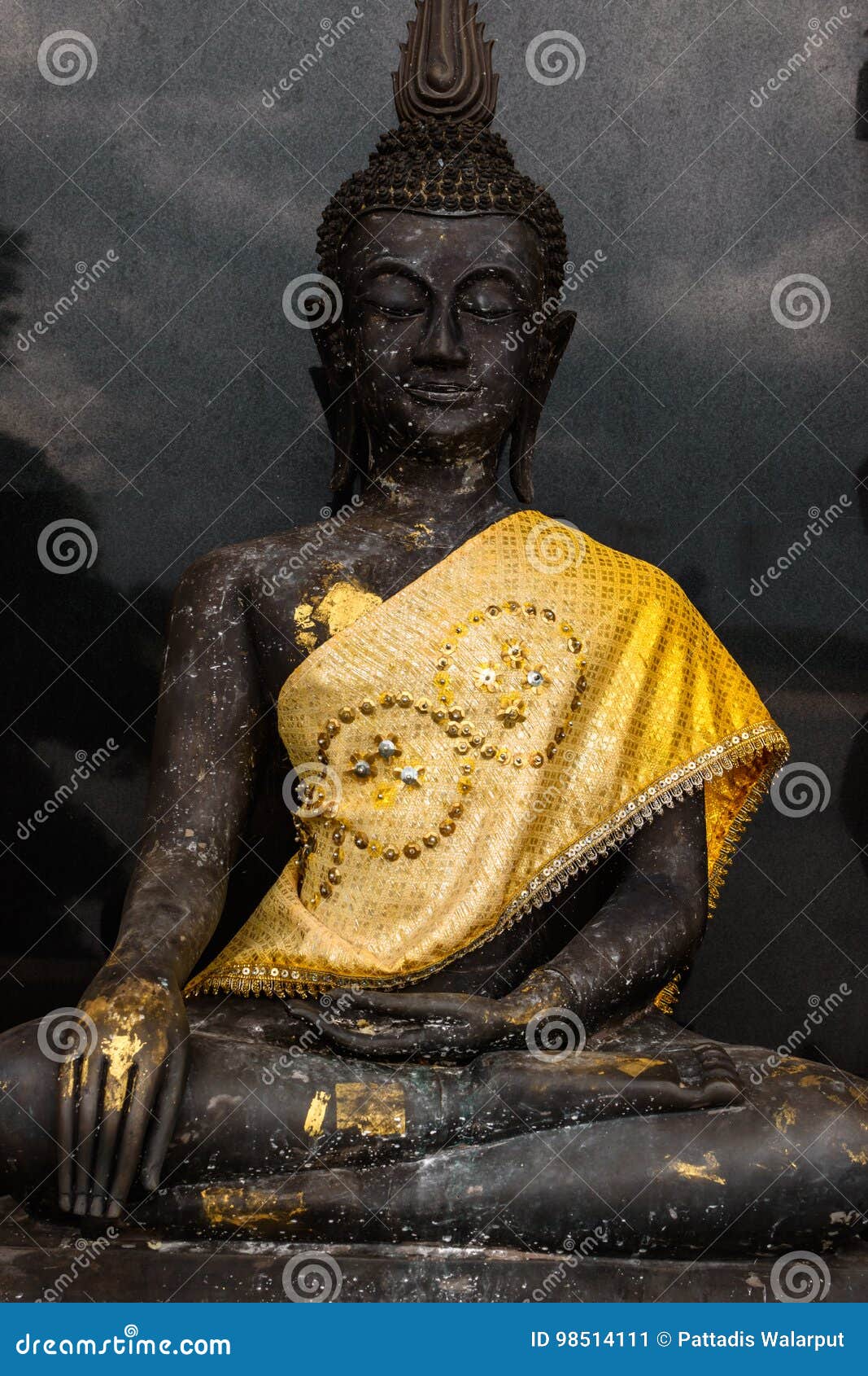 Black Buddha statue stock image. Image of asia, buddhist - 98514111