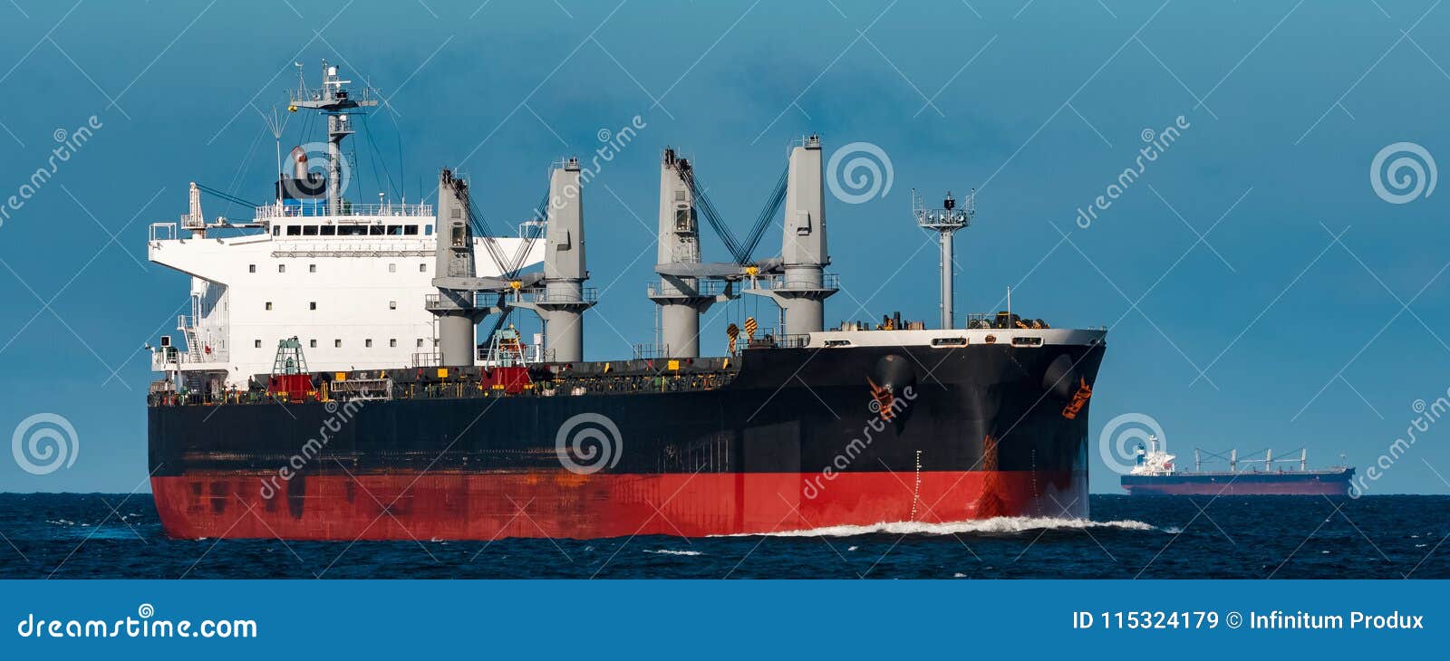 Black cargo ship stock image. Image of nautical, carrier - 115324179