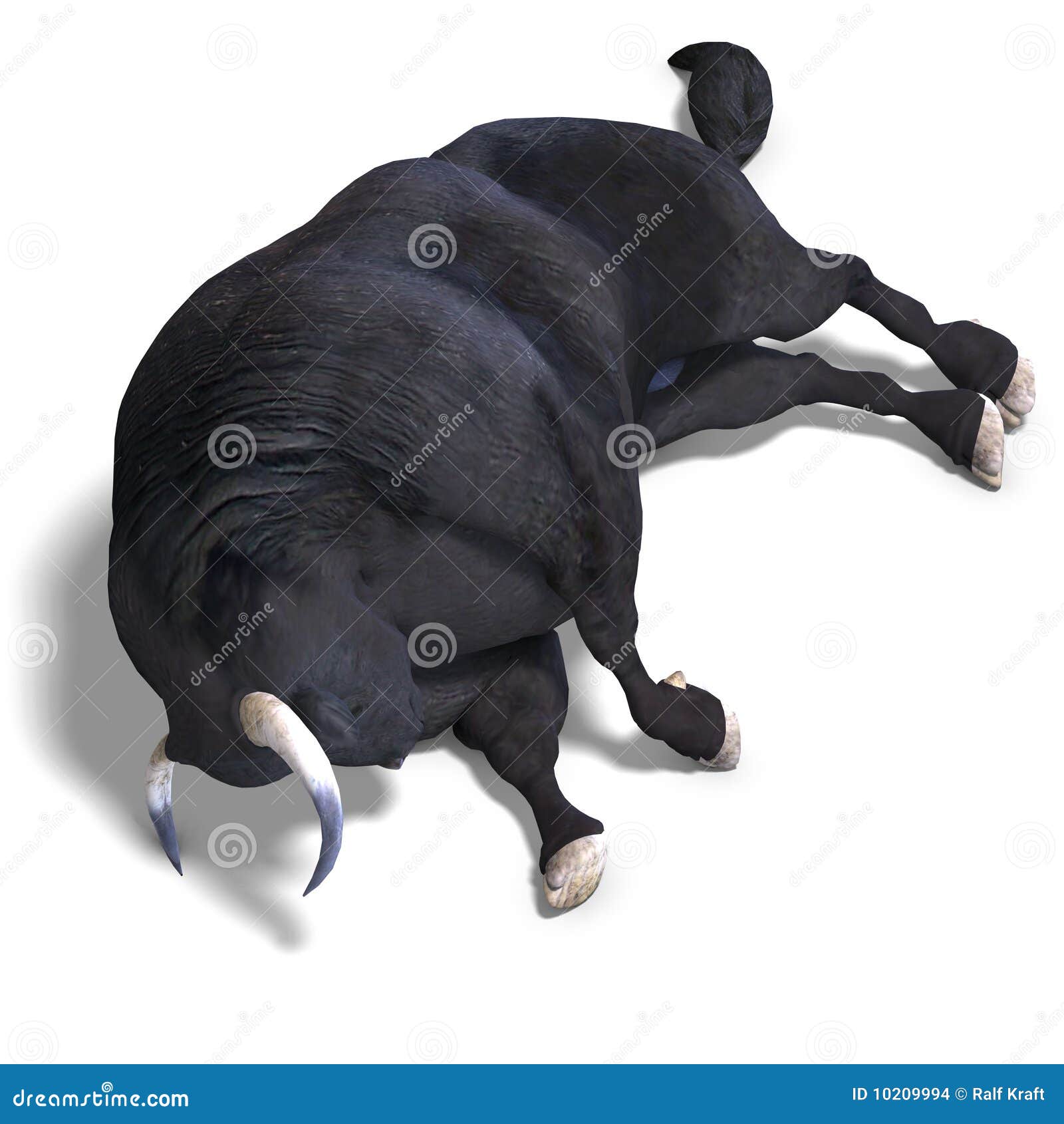 Black Bull is Ready for the Fight Stock Illustration - Illustration of ...