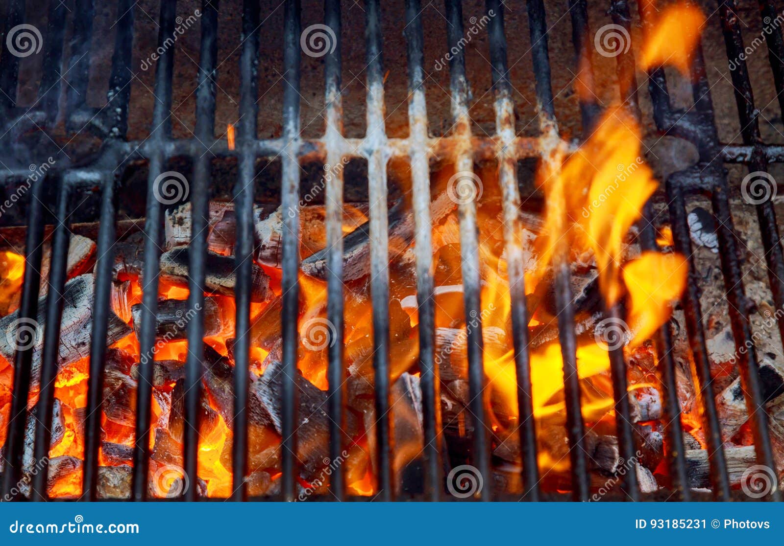 Black Burned Charcoal Bbq Grid Fire Natural Stock Image - Image of ...