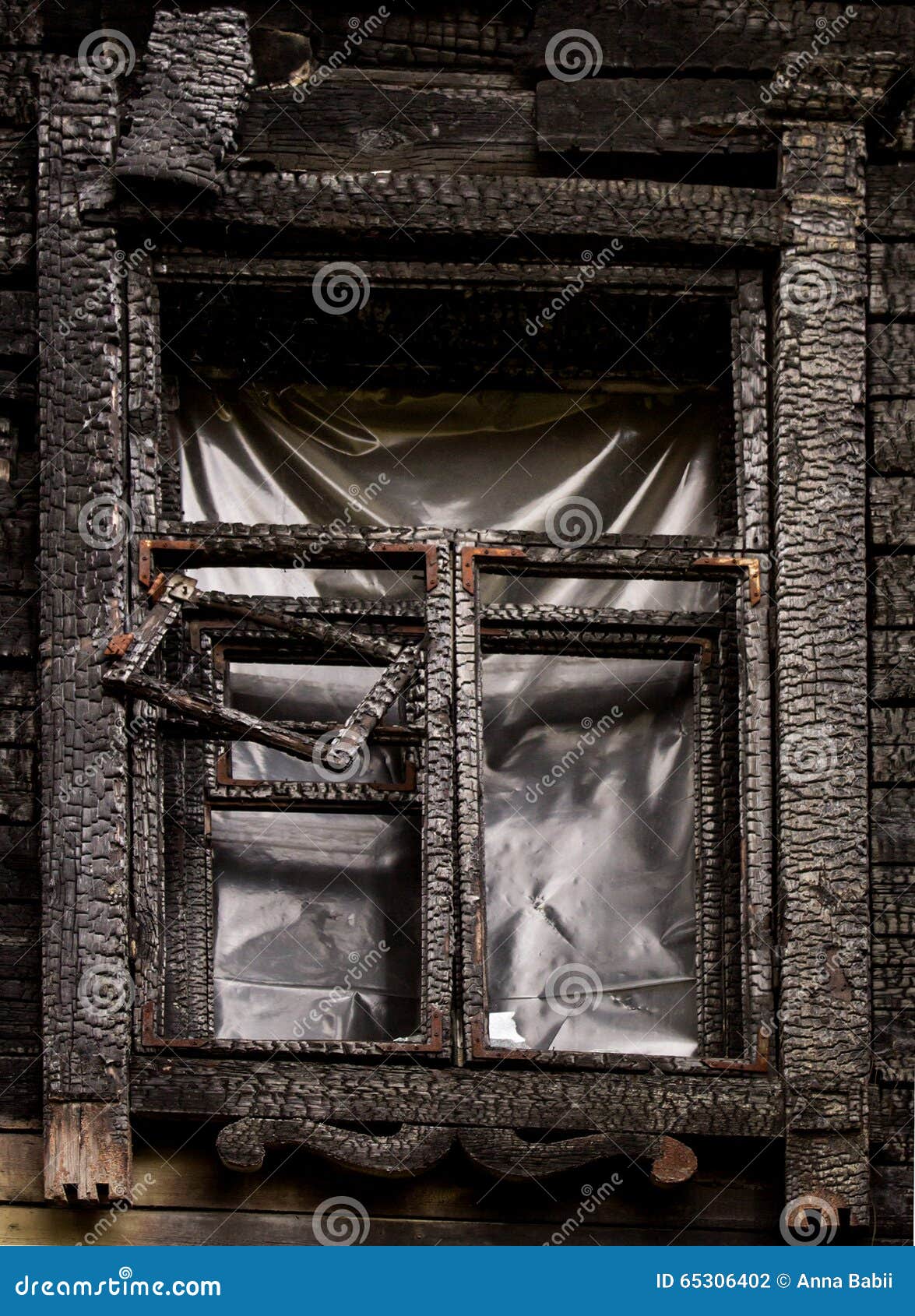 Burned Window Frame Forest View Stock Image | CartoonDealer.com #23502847