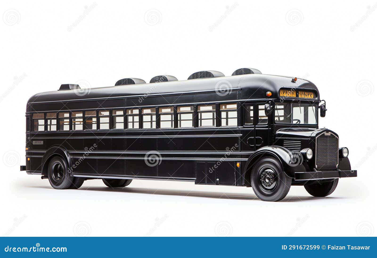 "a Black Bus on a White Background -Generative Ai Stock Illustration ...