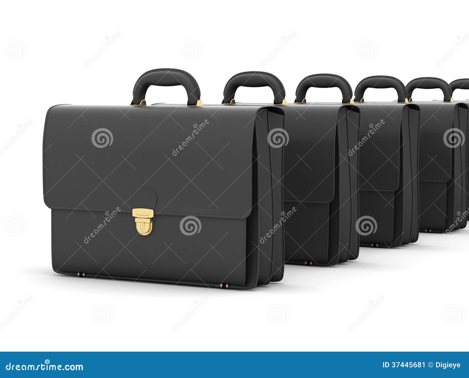 Black business briefcases stock illustration. Illustration of ...