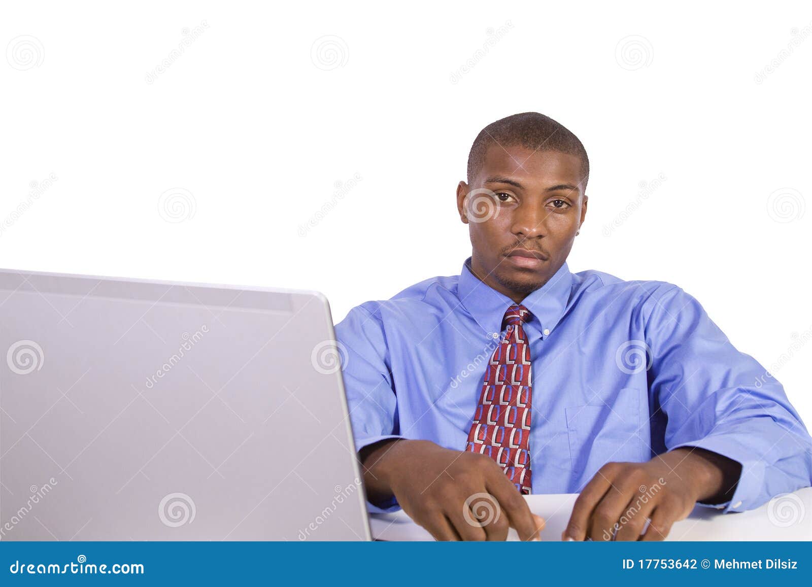 Black Businessman at His Desk Working Stock Photo - Image of ...