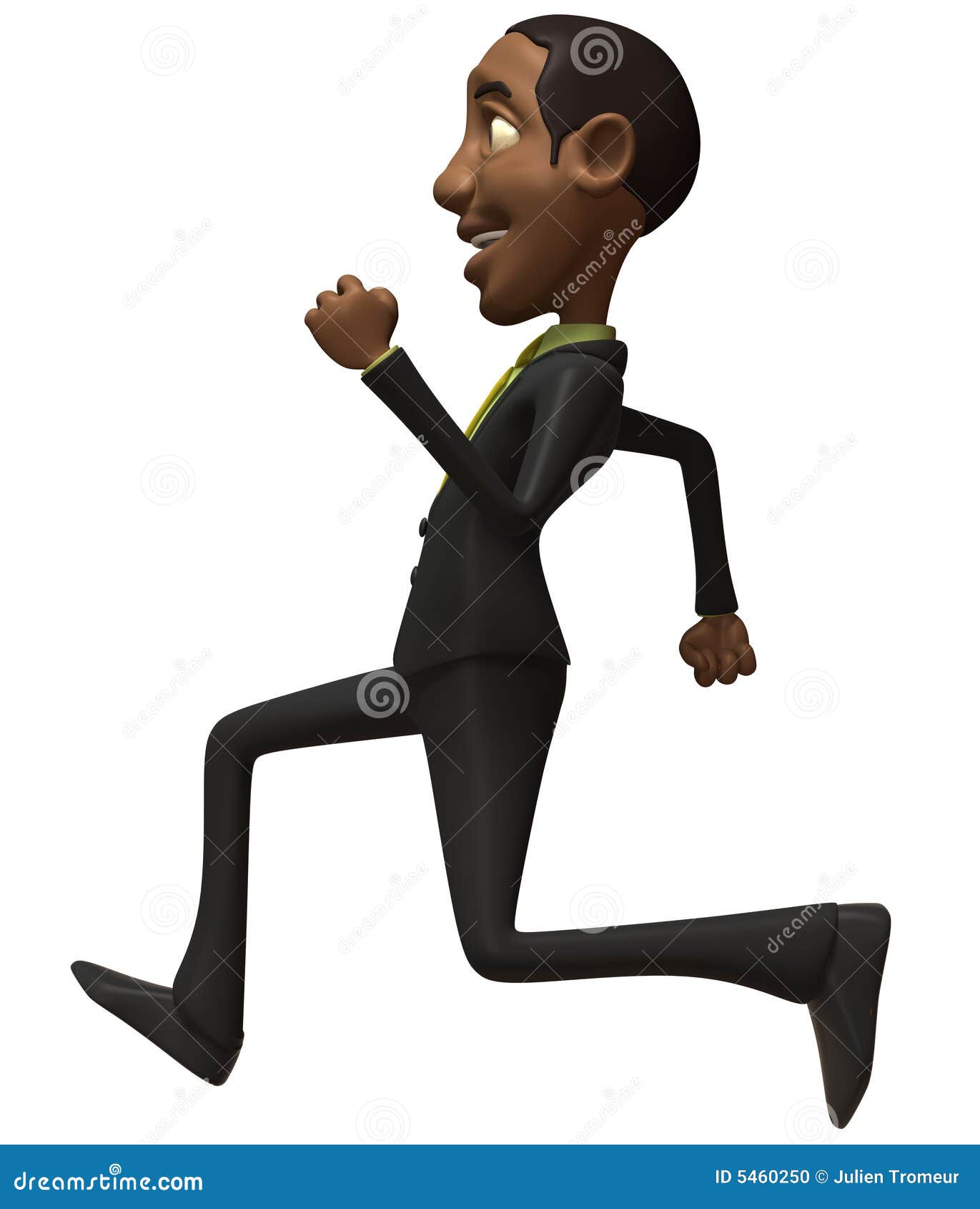 Black Man Running Cartoon