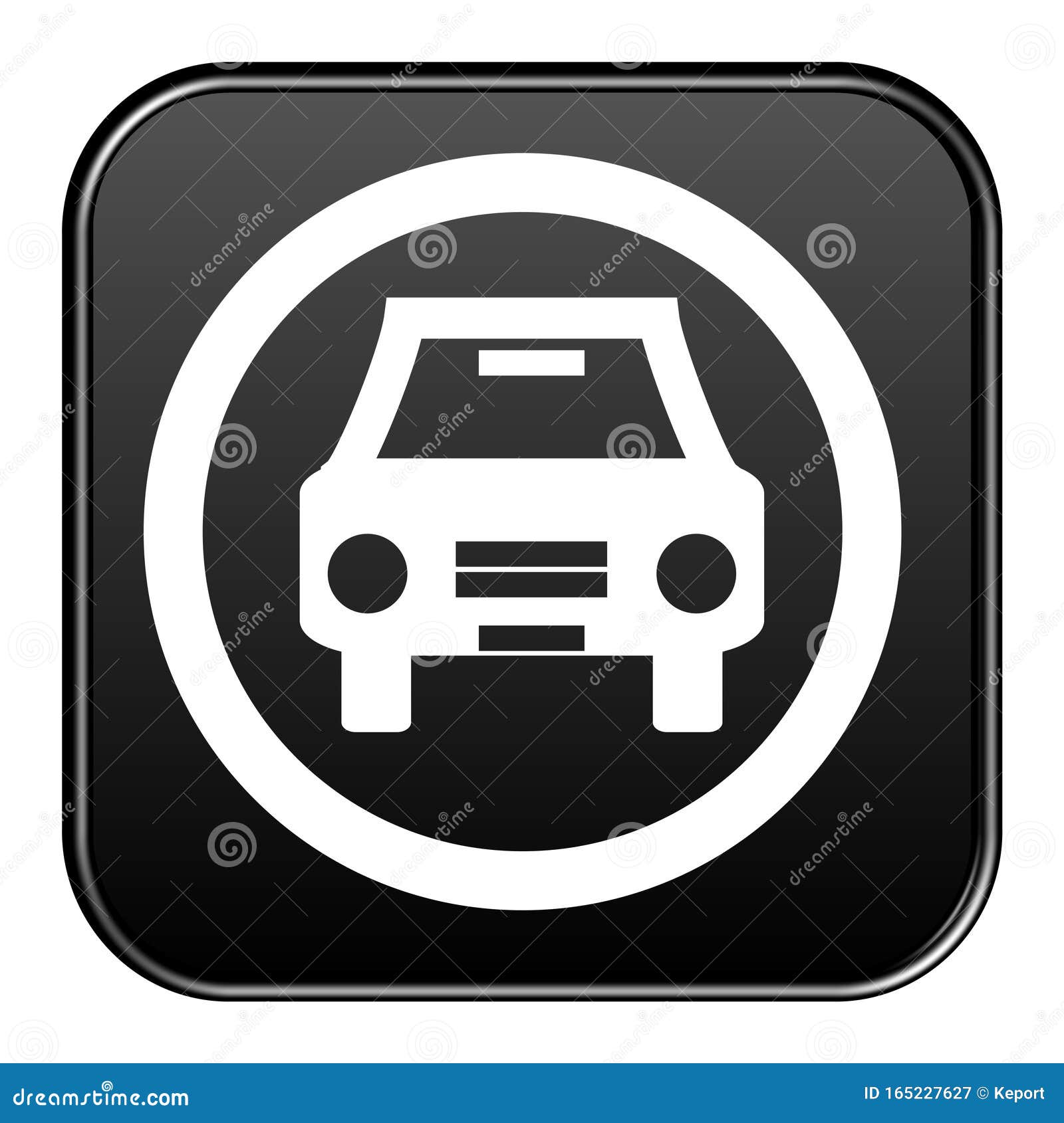 Black Button: Car symbol stock illustration. Illustration of black ...