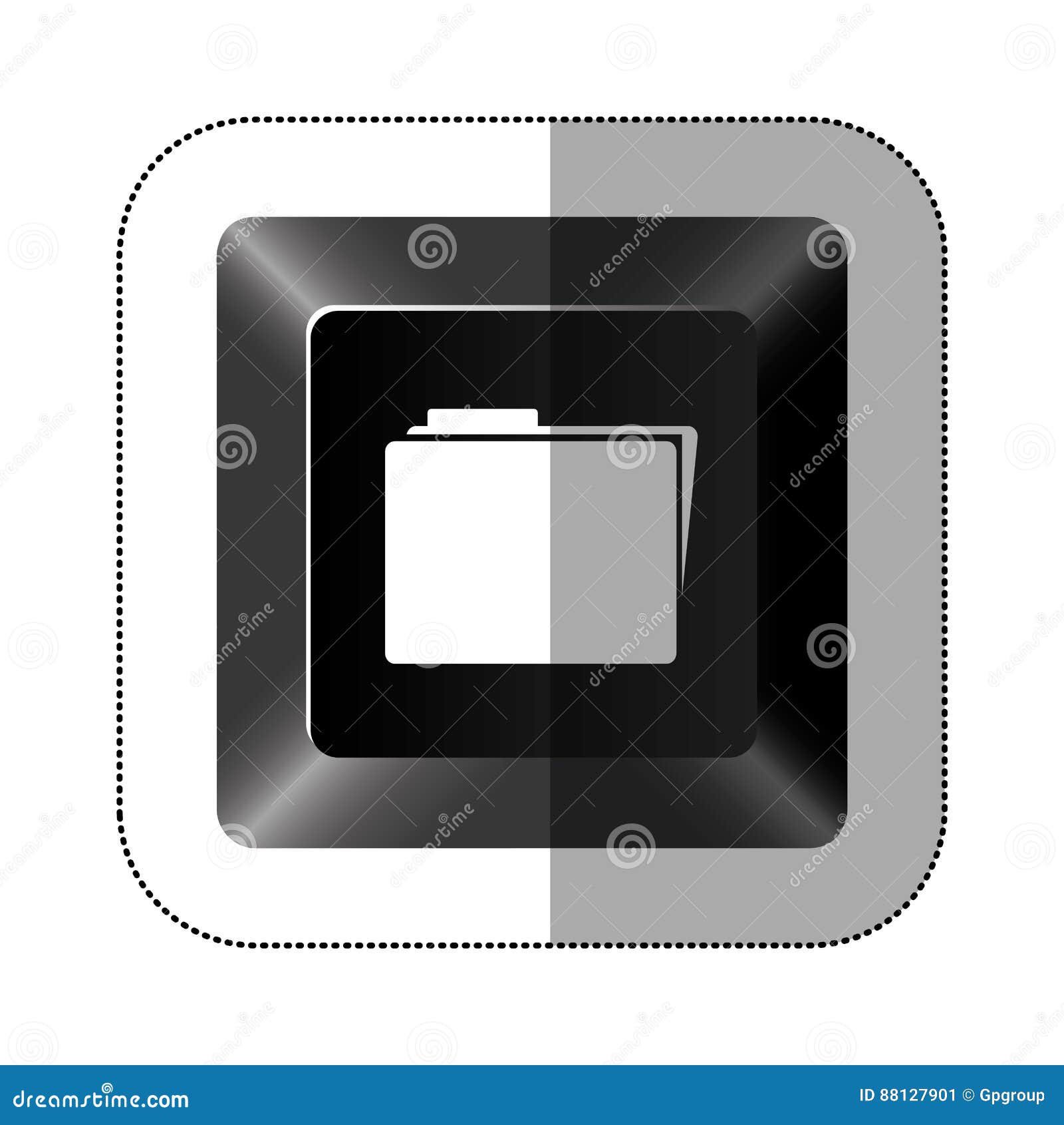 Black button file icon stock illustration. Illustration of graphic ...