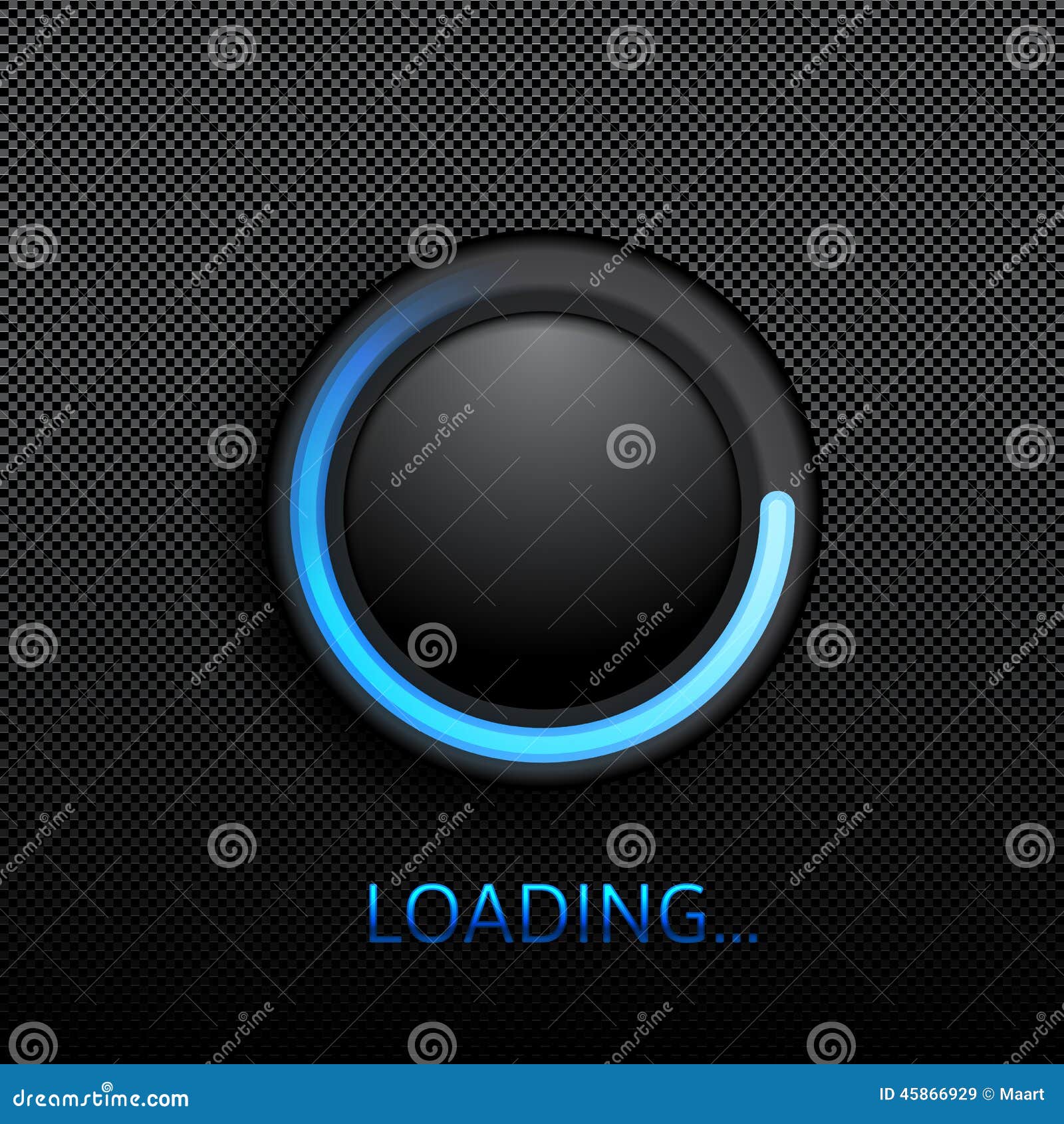 Black button stock vector. Illustration of graphic, circle - 45866929