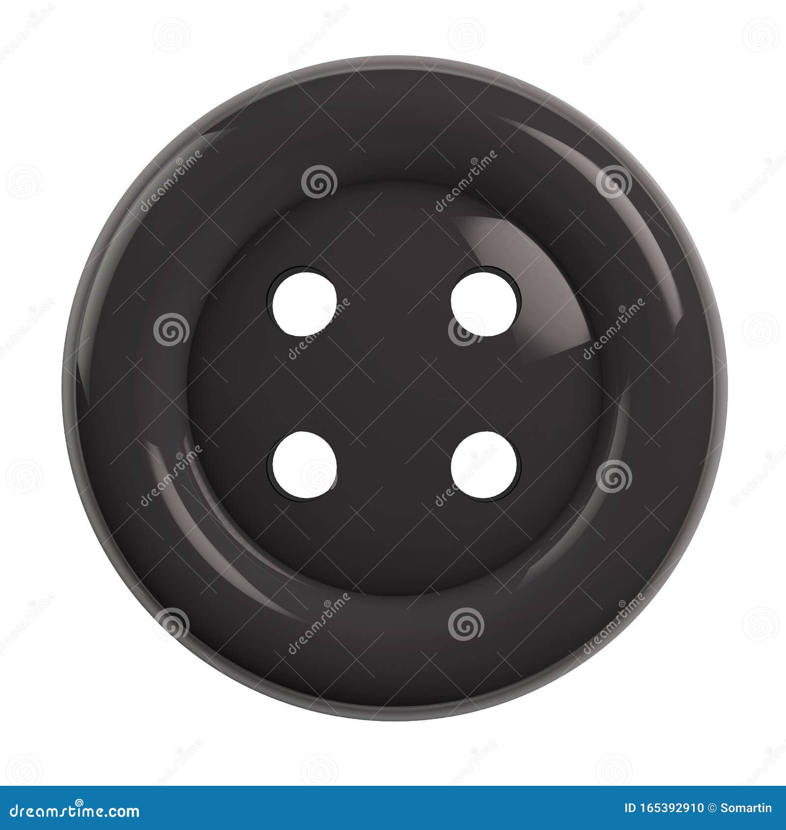 Black Button Isolated on White Background Stock Illustration ...