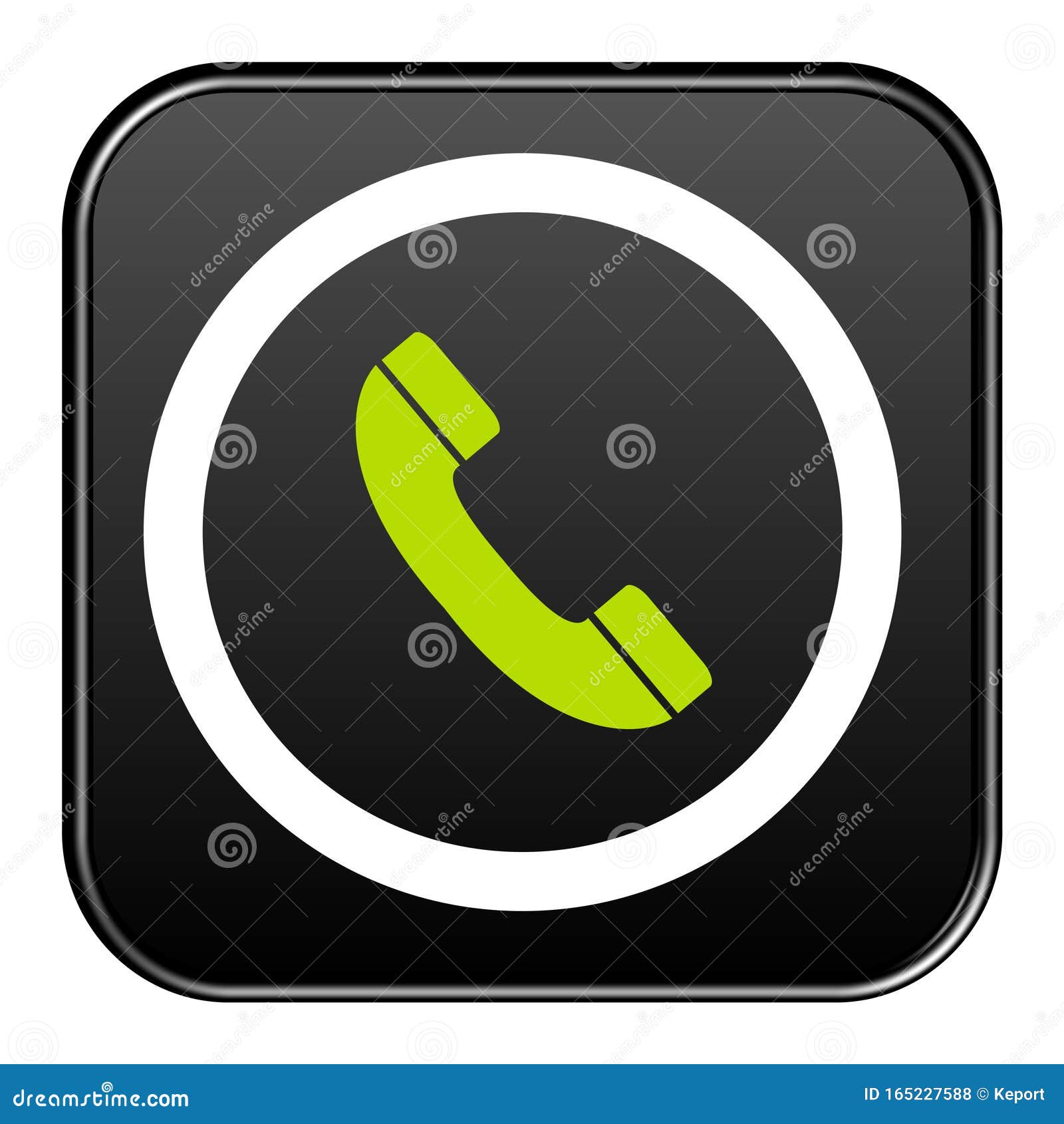 Black Button: Telephone Hotline Symbol Stock Illustration ...