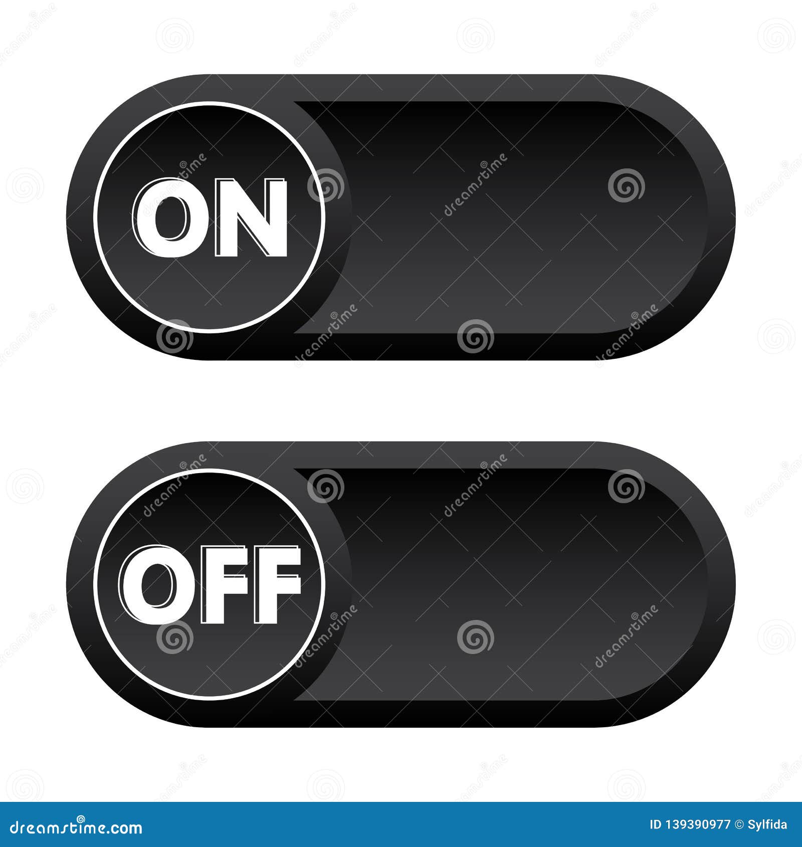 Buttons on, OFF. Vector Illustration Stock Illustration - Illustration ...
