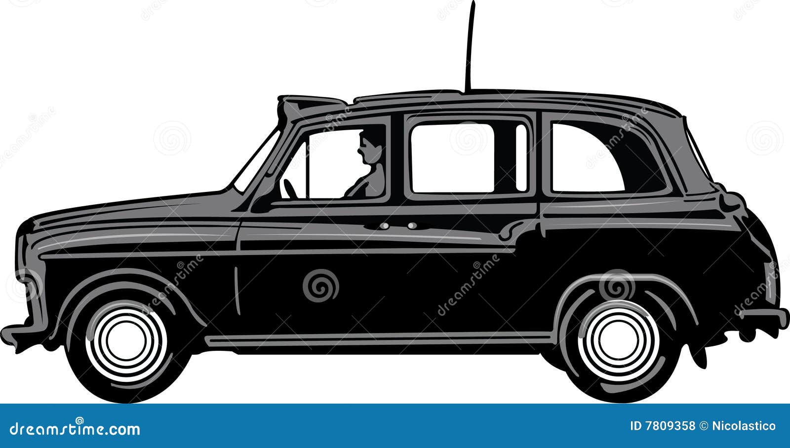 Black Cab stock vector. Illustration of taxi, ride, transportation ...
