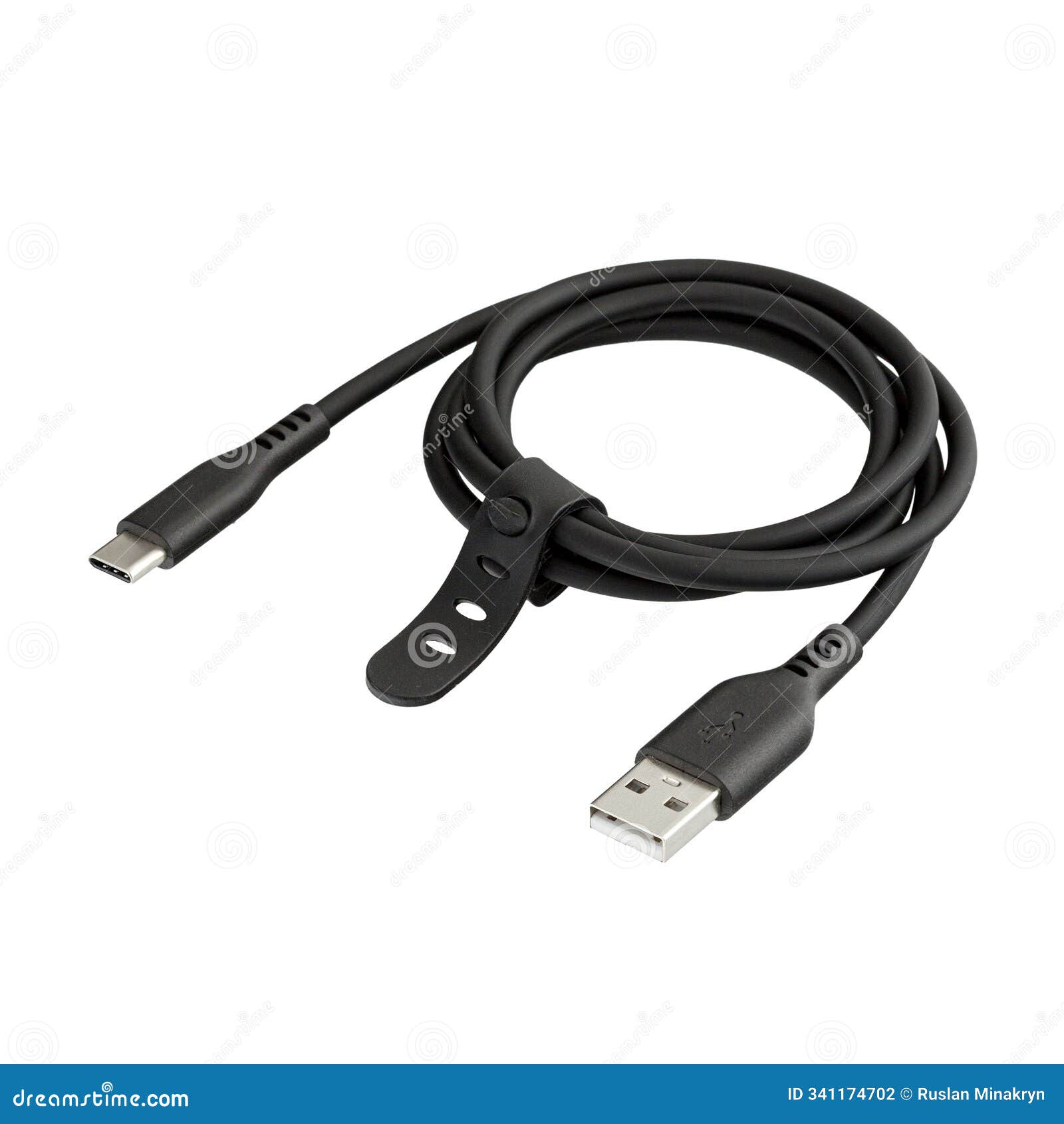 Black Cable for Charging and Synchronization with Type - C, USB, Micro ...