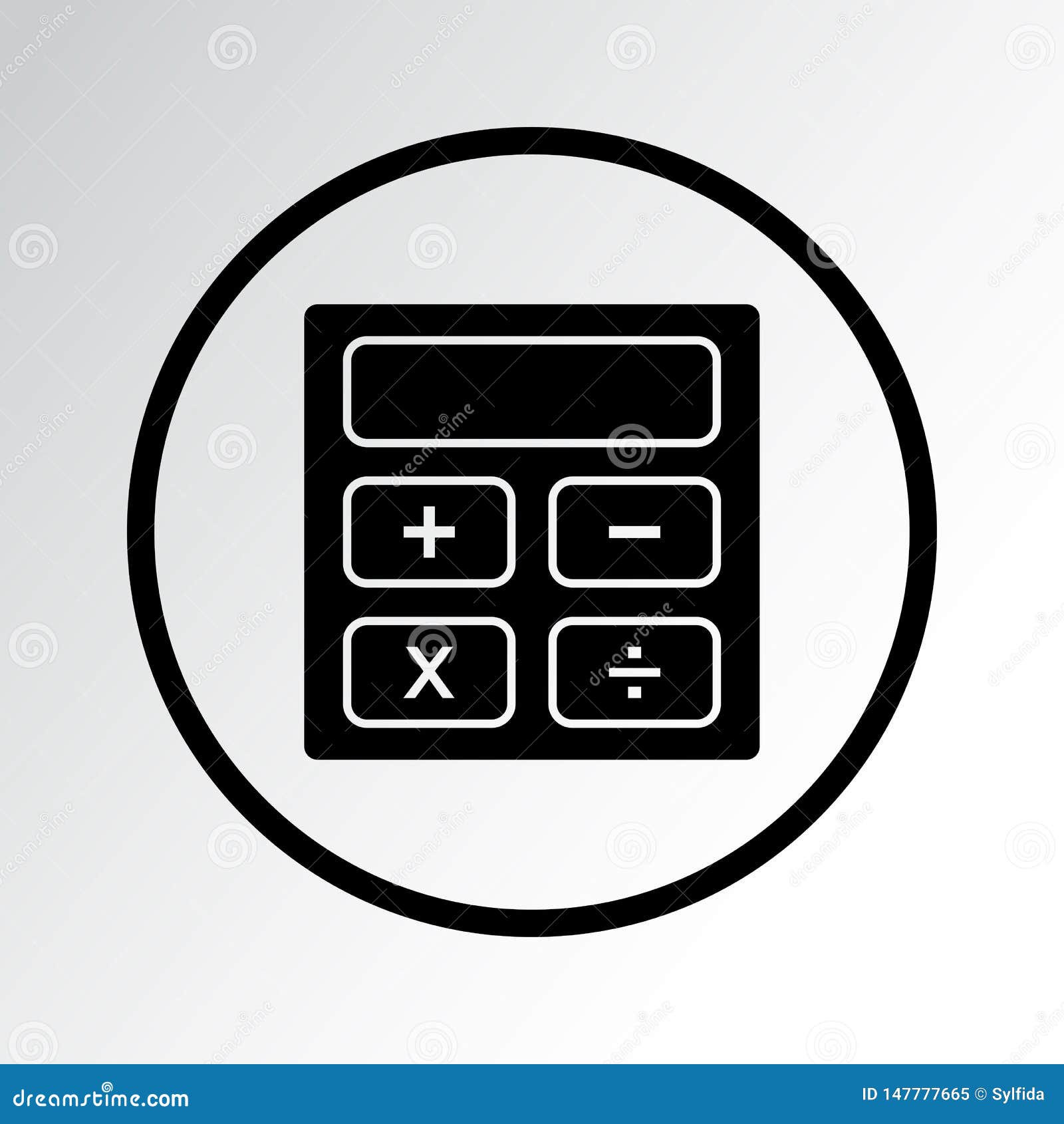 Black Calculator Icon. Vector Illustration Stock Illustration ...