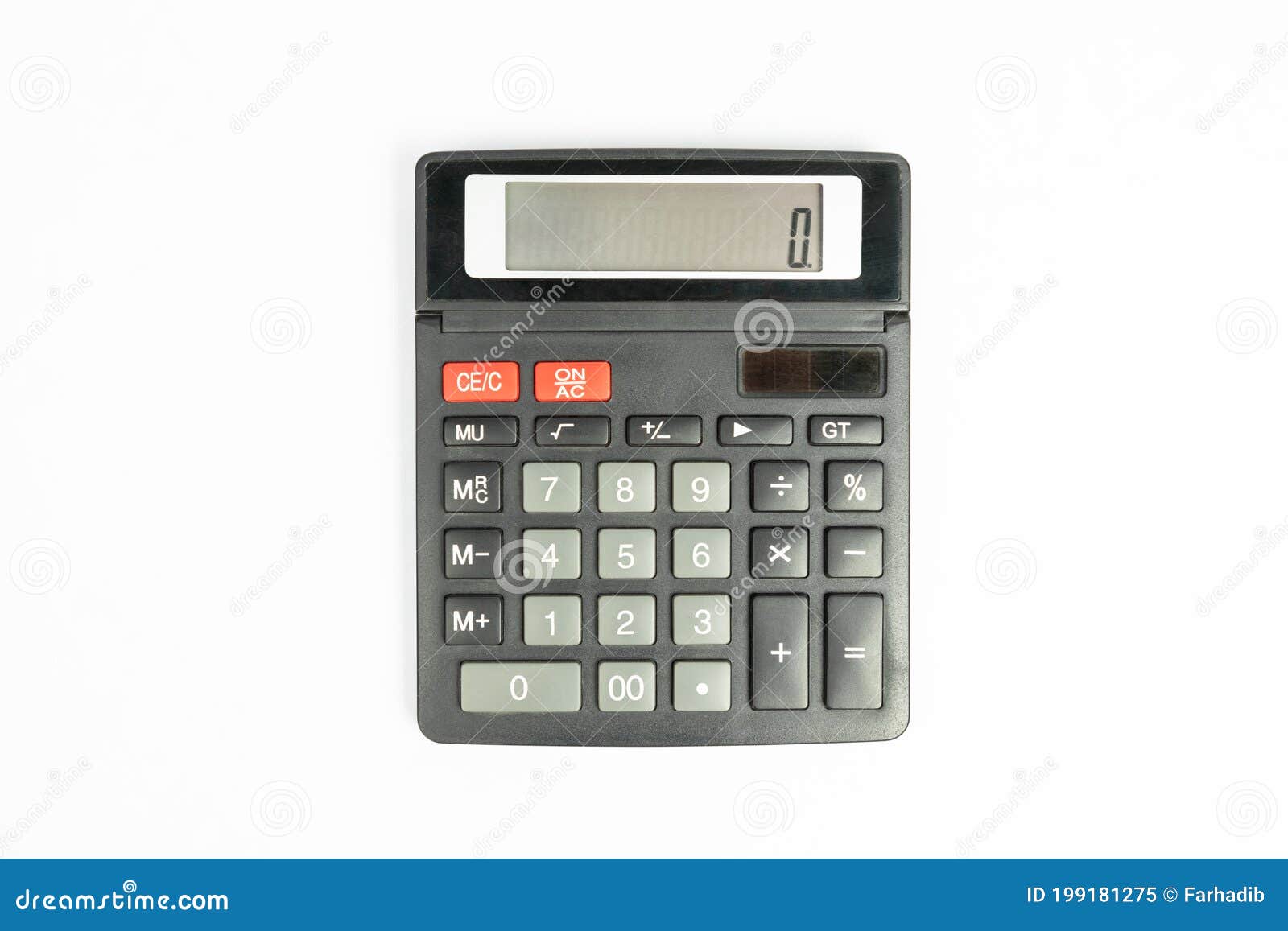 Black Calculator Isolated on White Stock Image - Image of business ...