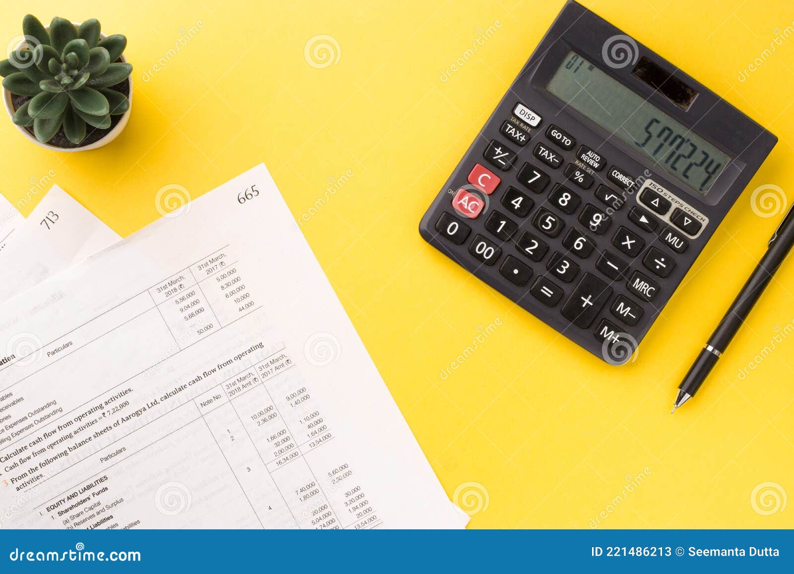 Black Calculator on Texture Background Stock Image. Stock Image - Image ...
