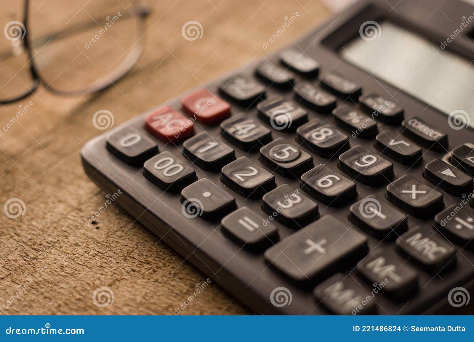 Black Calculator on Texture Background Stock Image. Stock Photo - Image ...