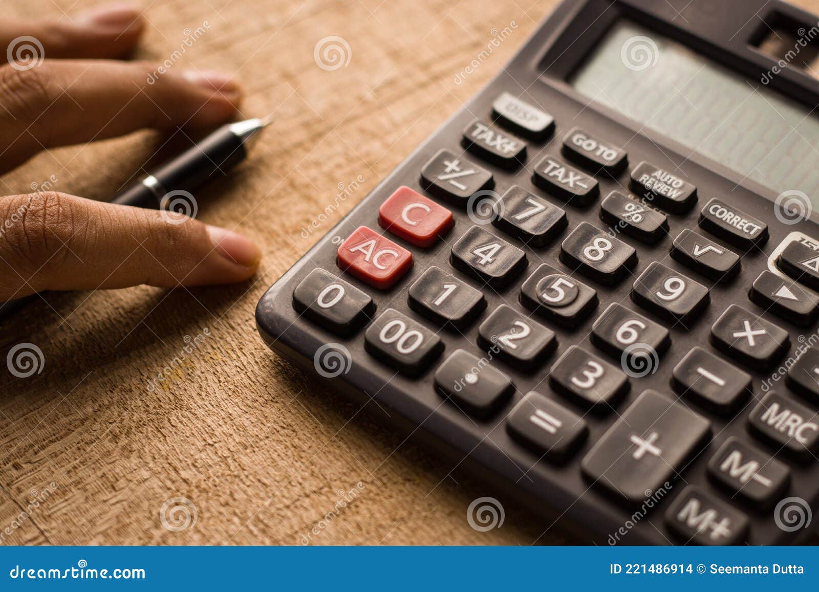 Black Calculator on Texture Background Stock Image. Stock Photo - Image ...
