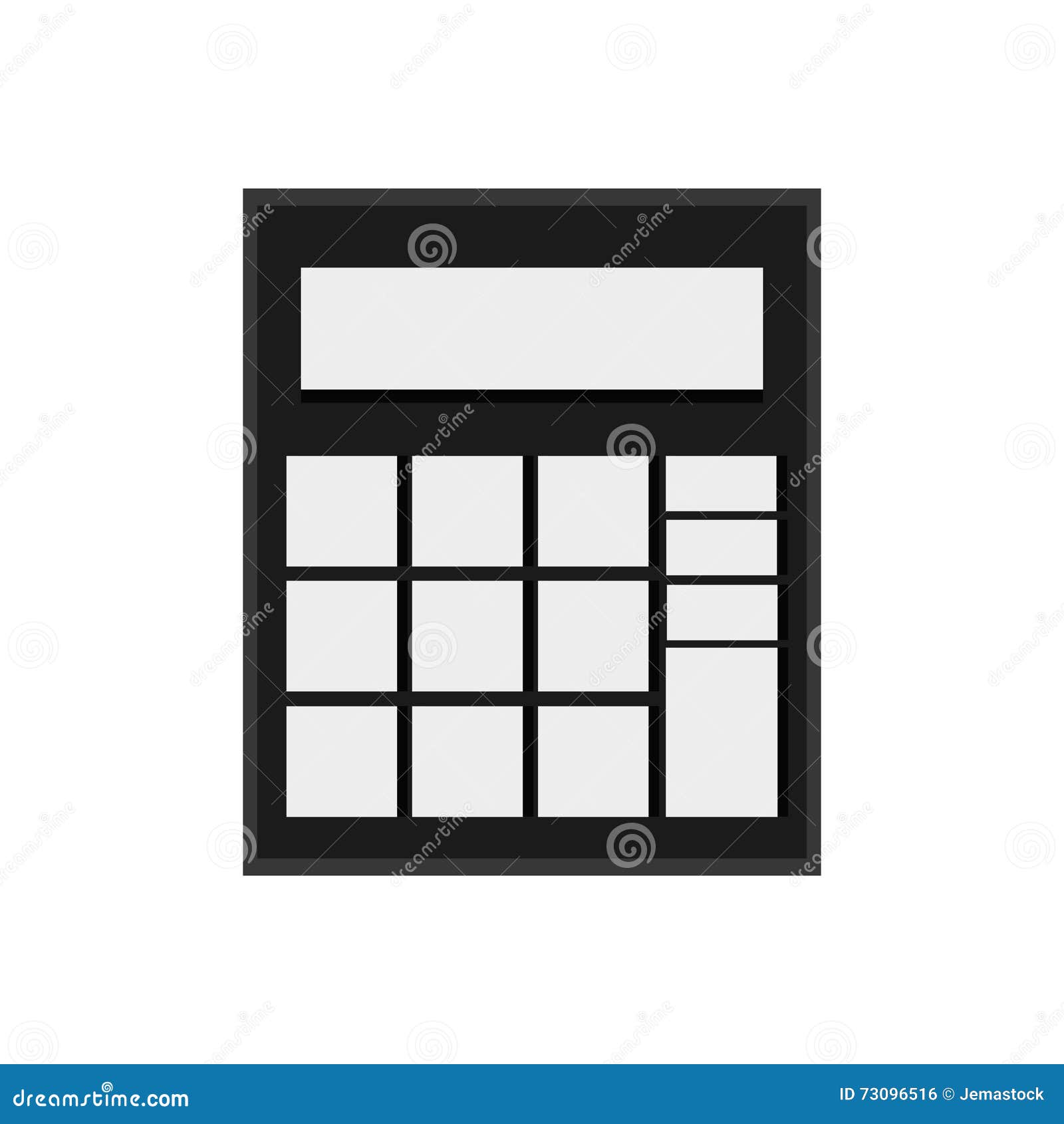 Black Calculator , Vector Illustration Over White Background Stock ...