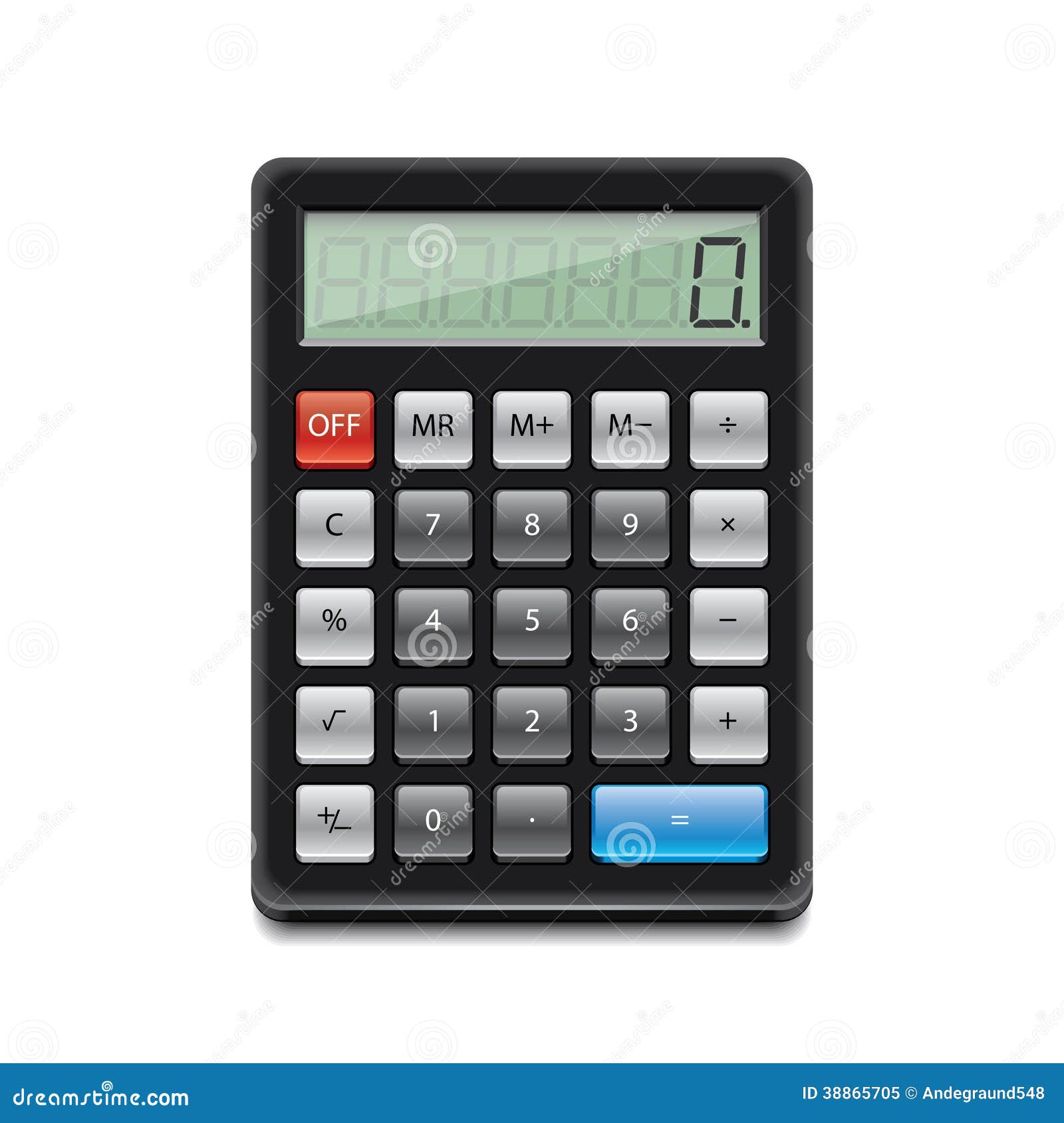 Black Calculator Vector Illustration Stock Vector - Illustration of ...