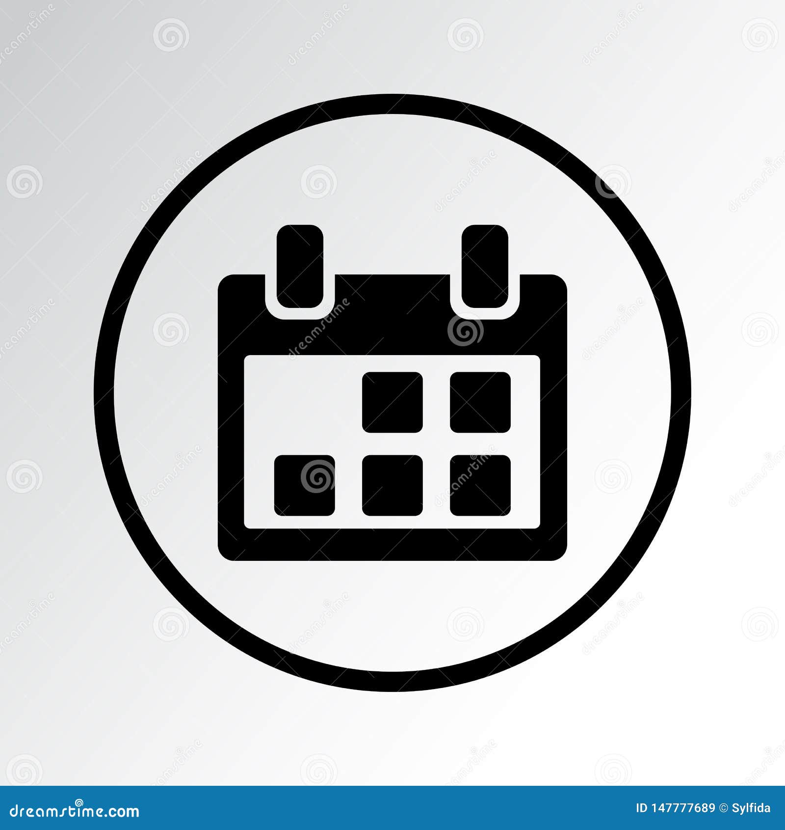 Black Calendar Icon. Vector Illustration Stock Illustration ...